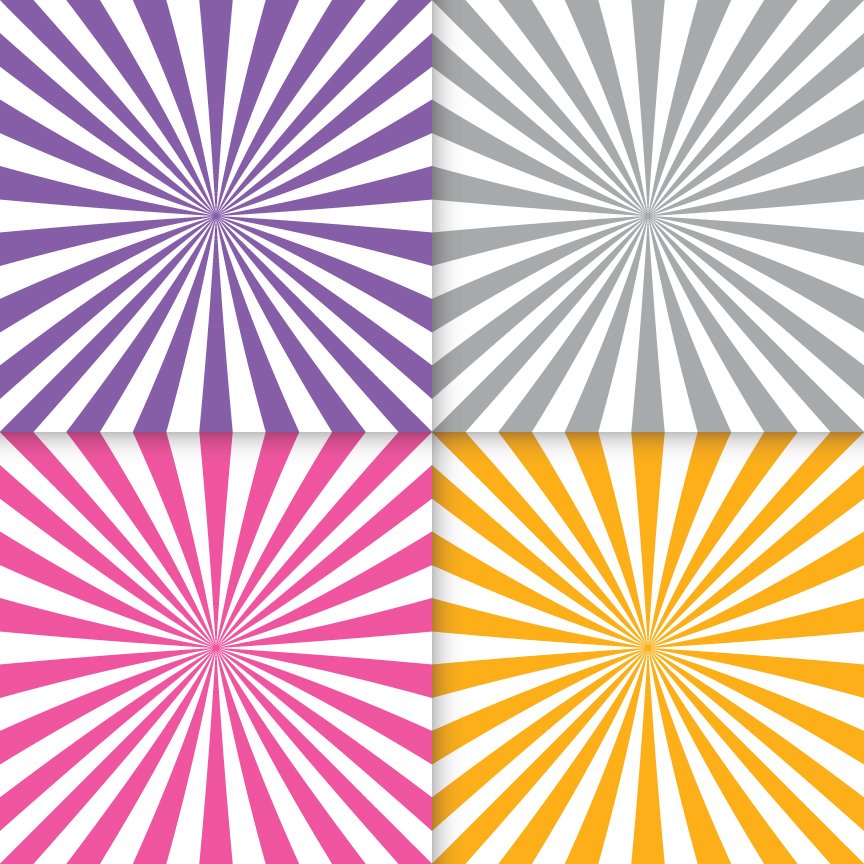 Seamless Sunburst Digital paper pack (405358) | Patterns | Design Bundles