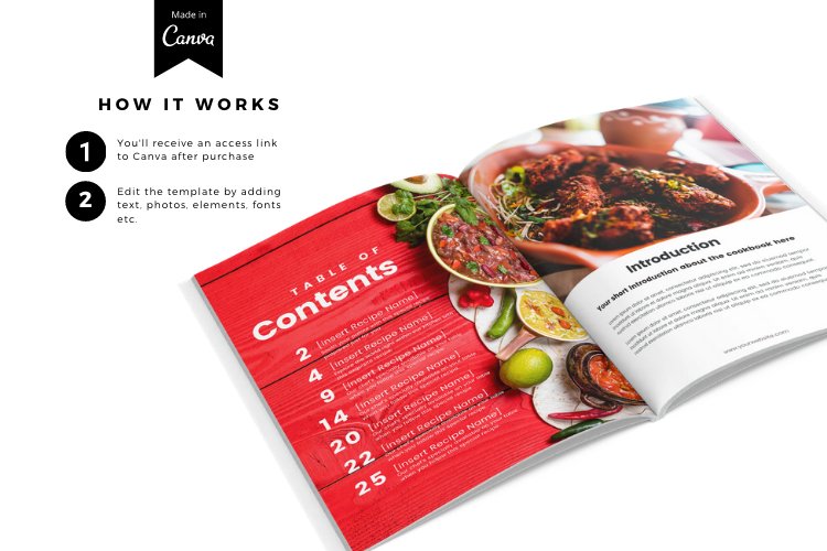 COOKBOOK CUSTOMIZABLE CANVA TEMPLATE