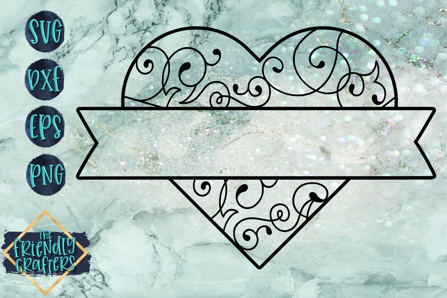 Heart Monogram (413280) | Cut Files | Design Bundles