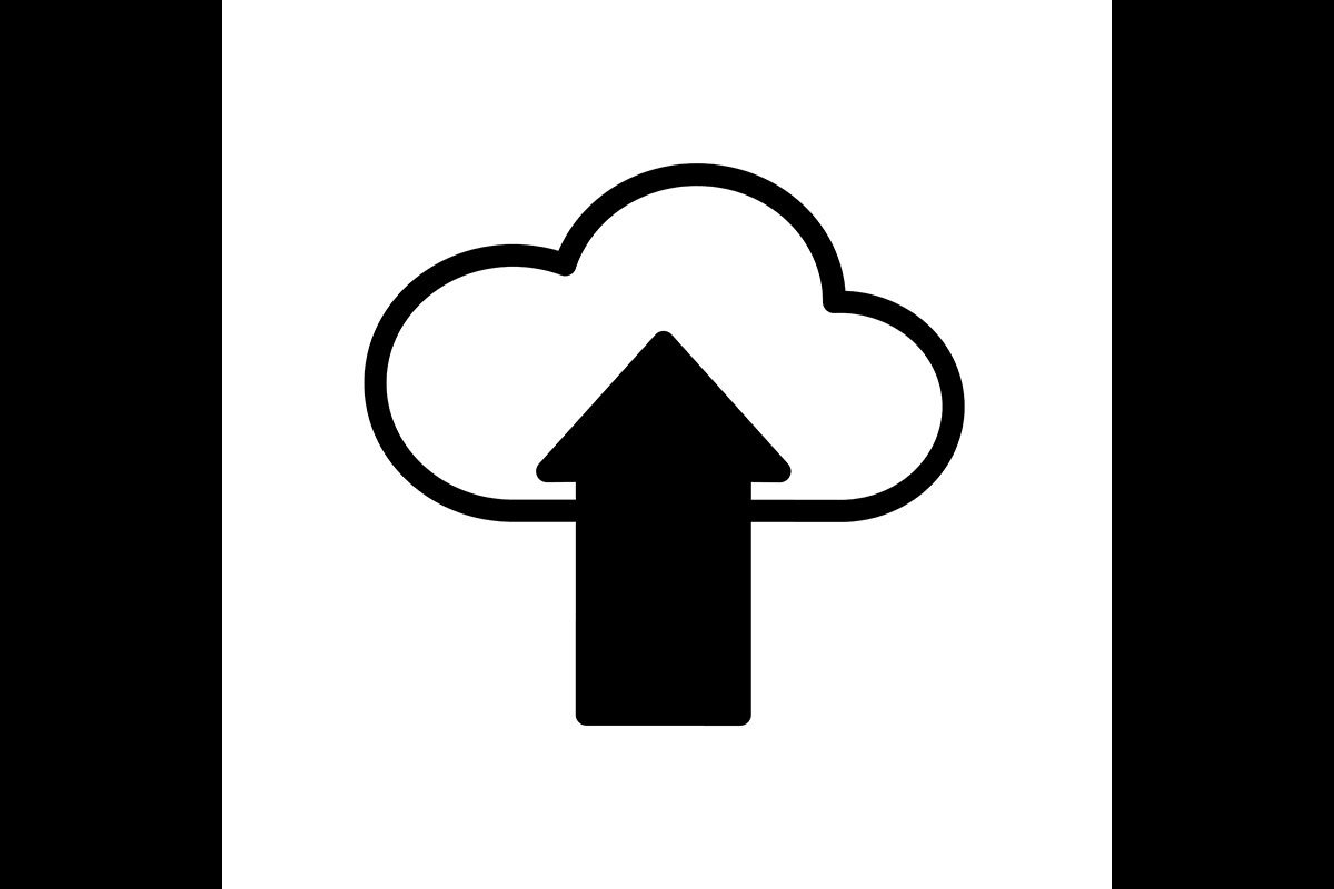 upload, cloud symbol line flat icon, Vector Illustration (851153 ...