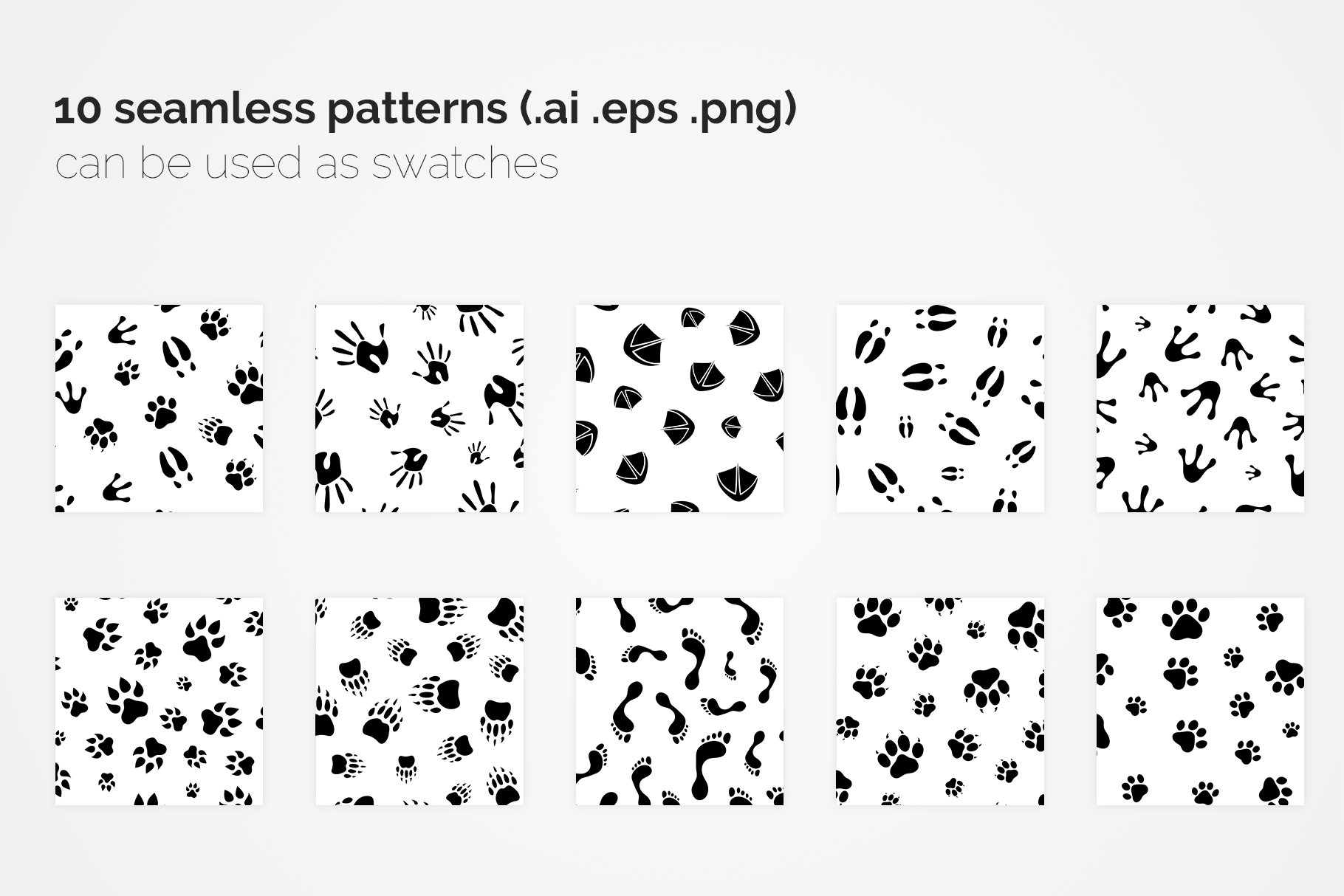 Paw Prints Seamless Patterns (1030701) | Patterns | Design Bundles