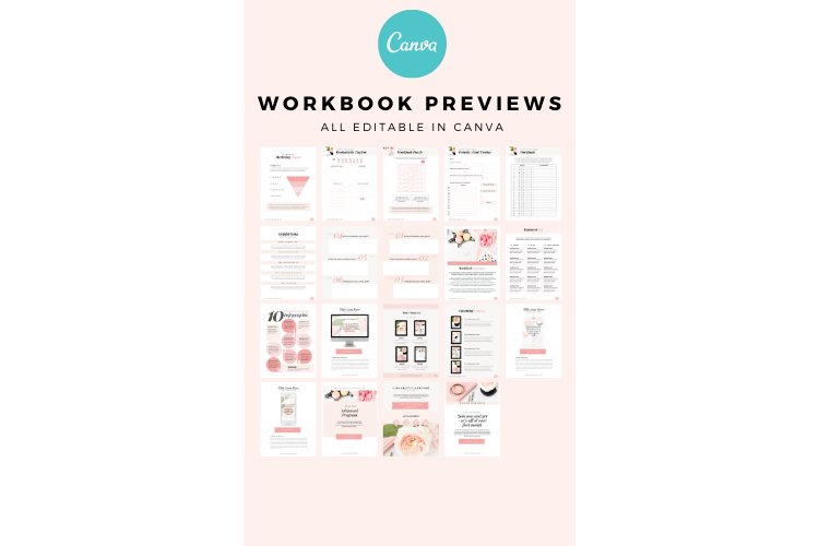 Updated! Mega Workbook Canva Template. Workbook, Canva Templ (542737 ...