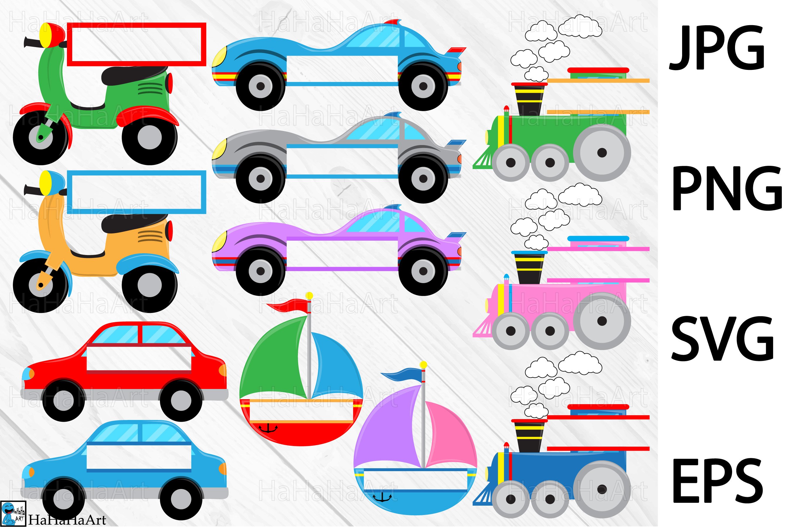Split Fun Transportation - Clip art / Cutting Files 409c (653099 ...
