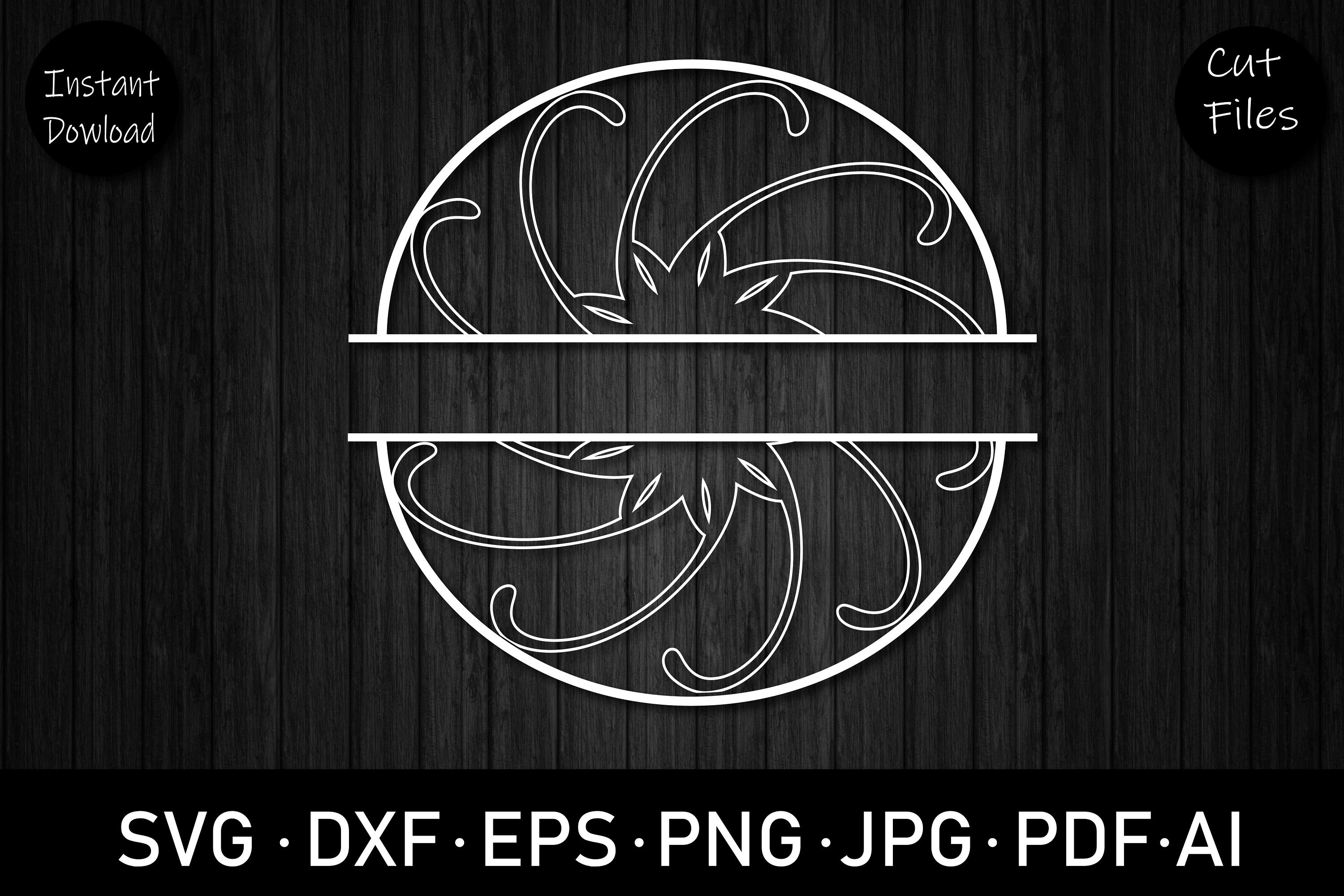 Mandala svg, Mandala split svg, cut file, sublimation, dxf (1222960 ...