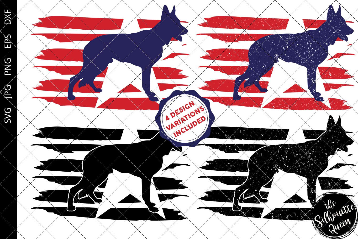 German Shepherd Dog flag svg (383370) | SVGs | Design Bundles