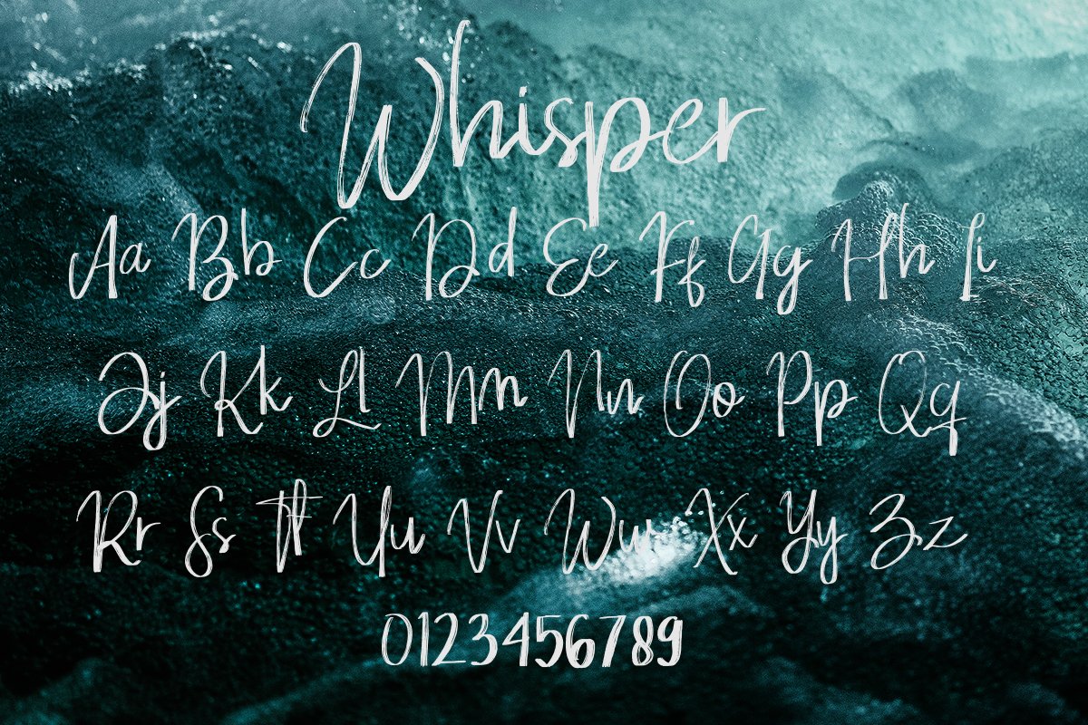 Whisper Brushes Script Font (296194) | Script | Font Bundles