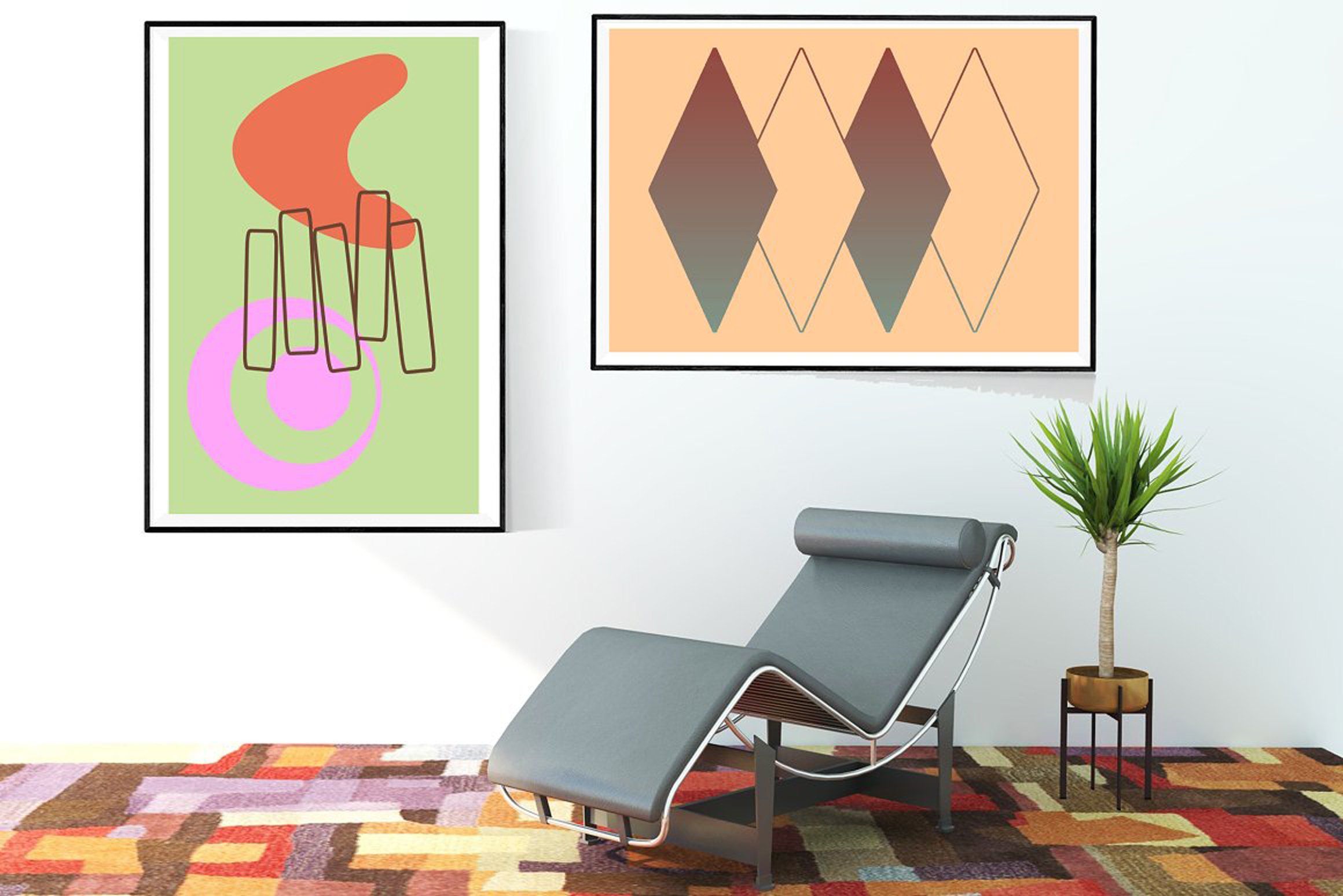 Mid Century Atomic Age Designs Vector Clip Art (162335) | Illustrations ...