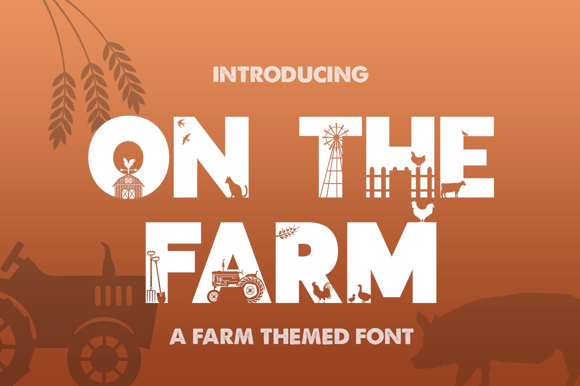 On the Farm Font (533686) | Display | Font Bundles