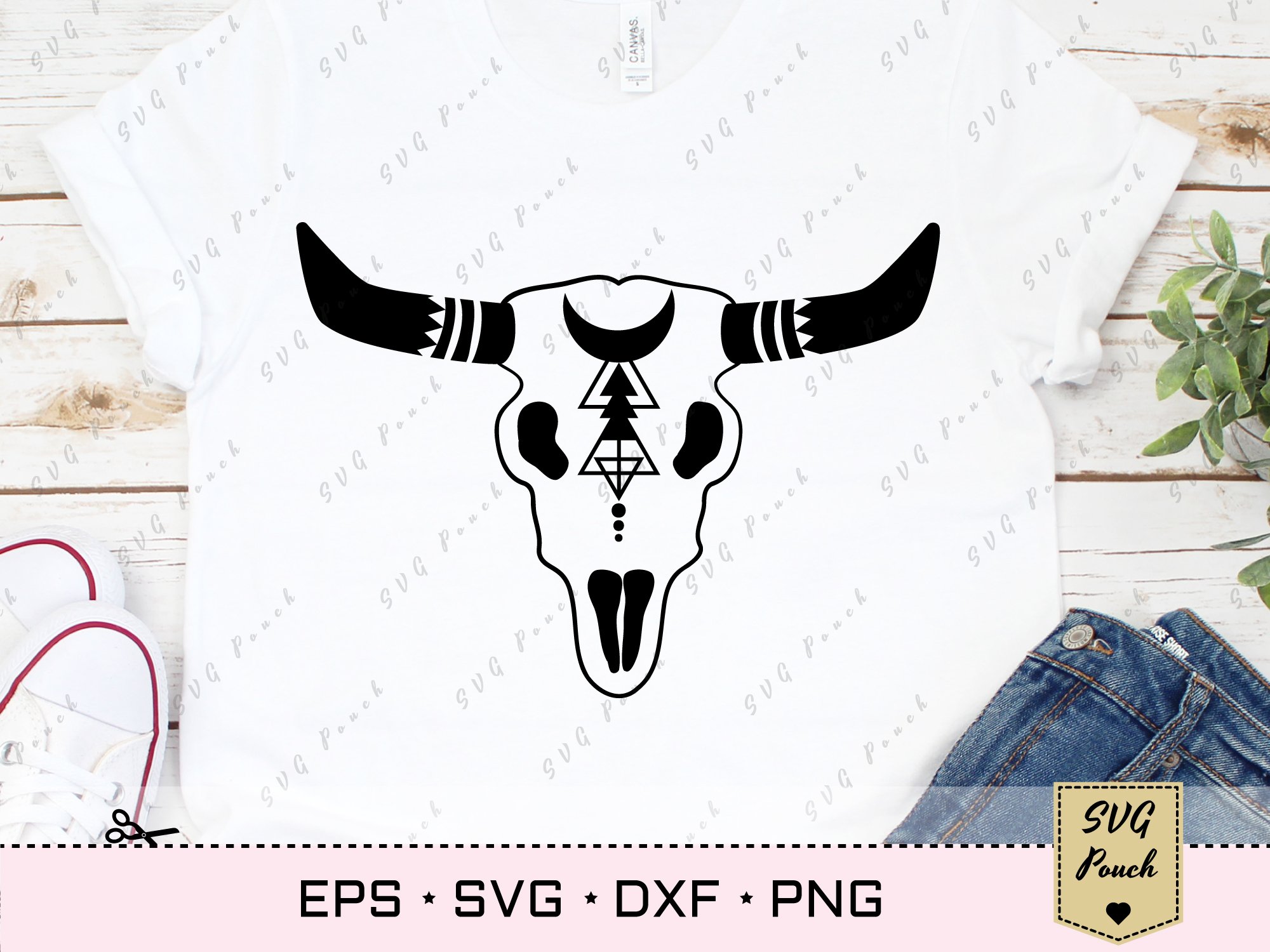 Tribal skull SVG (540594) | Cut Files | Design Bundles