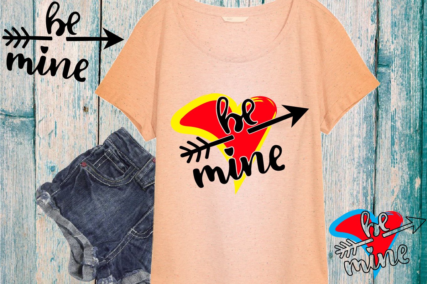 Be mine SVG love heart Valentines Day Arrow -70sv (52504) | SVGs ...