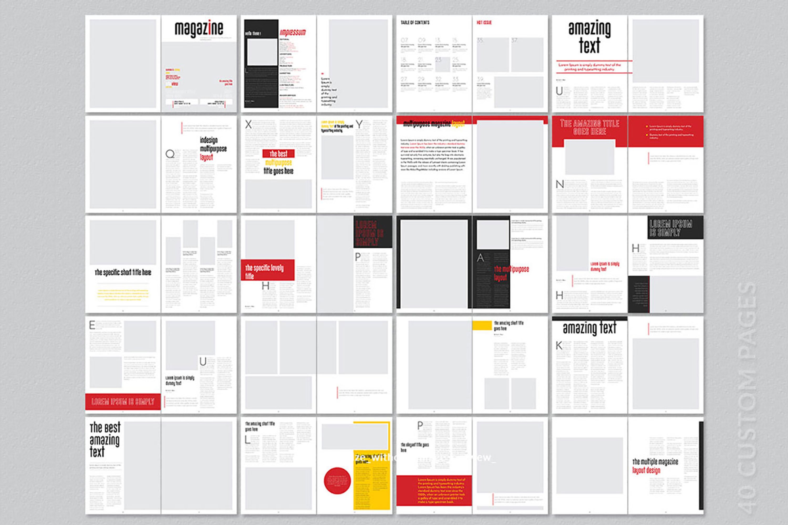 InDesign Multiple Magazine Layout 213122 Magazines Design Bundles