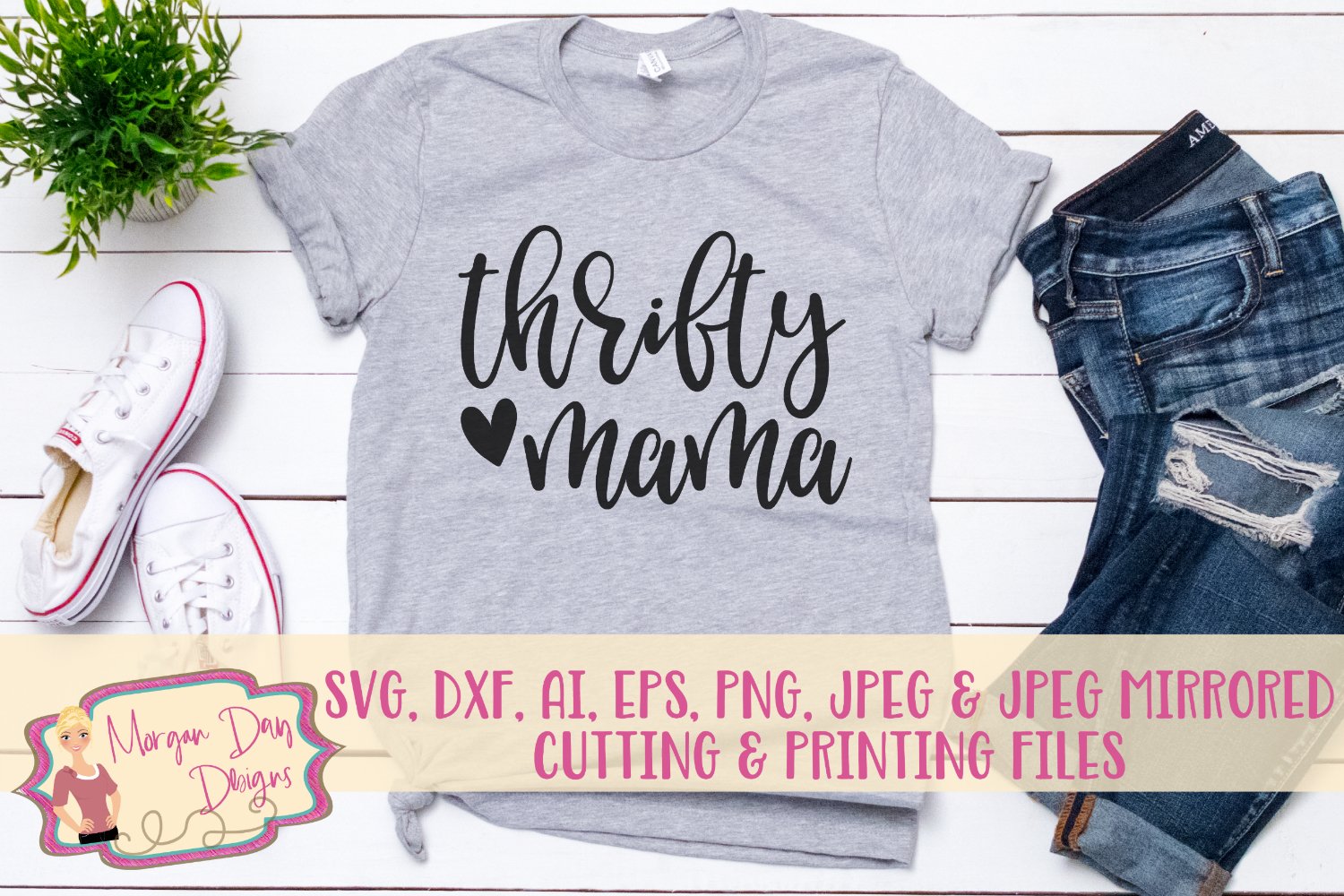 Thrifty Mama SVG DXF PNG Cut File (134354) | SVGs | Design Bundles
