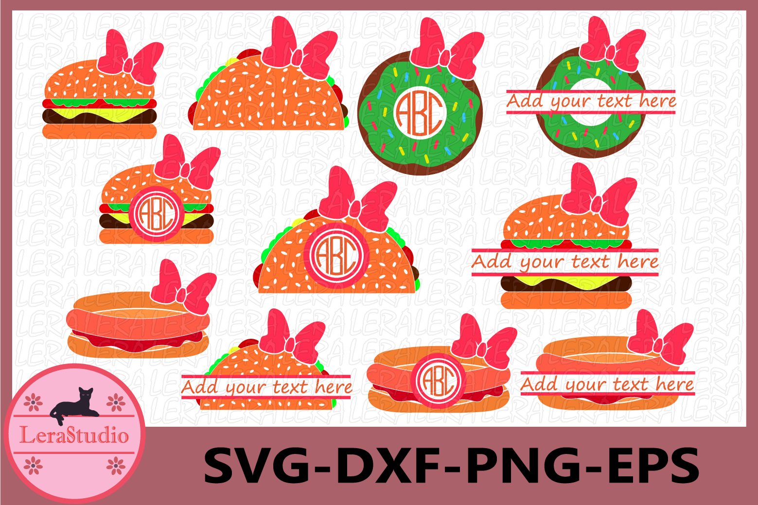 Fast Food svg, Pizza Svg, Fast Food Monogram svg, Burger svg (548163 ...