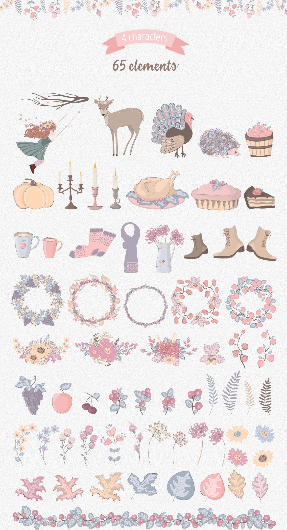 Thanksgiving Day Clipart Set