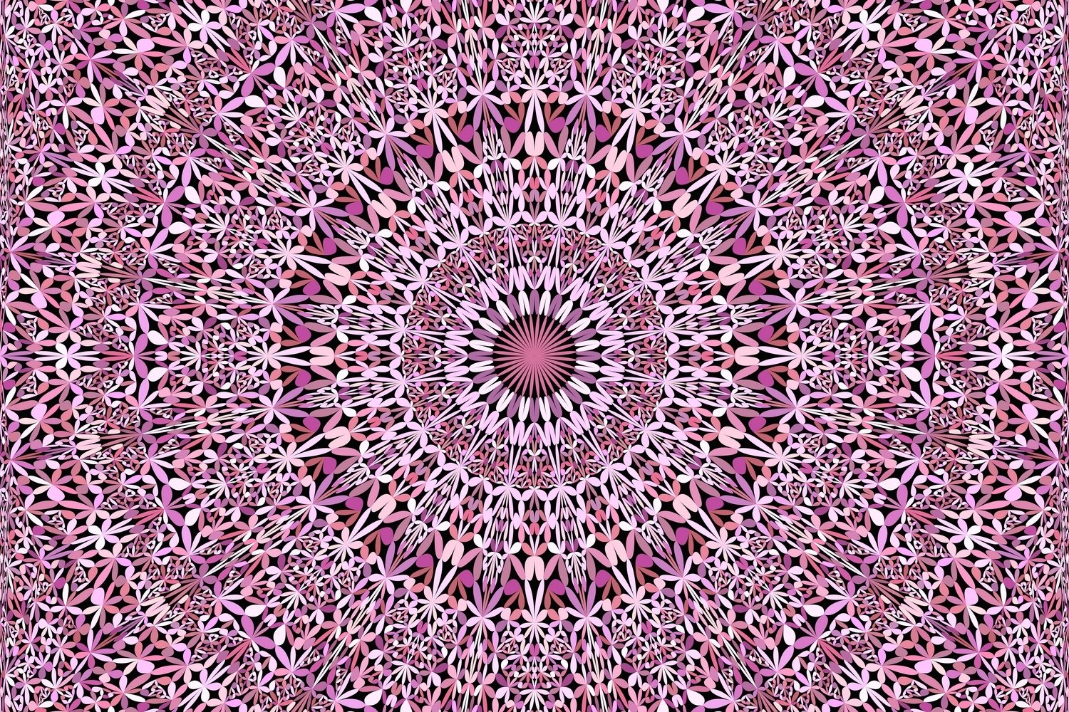 12 Pink Mandala Seamless Patterns - AI, EPS, JPG 5000x5000 (147730 ...