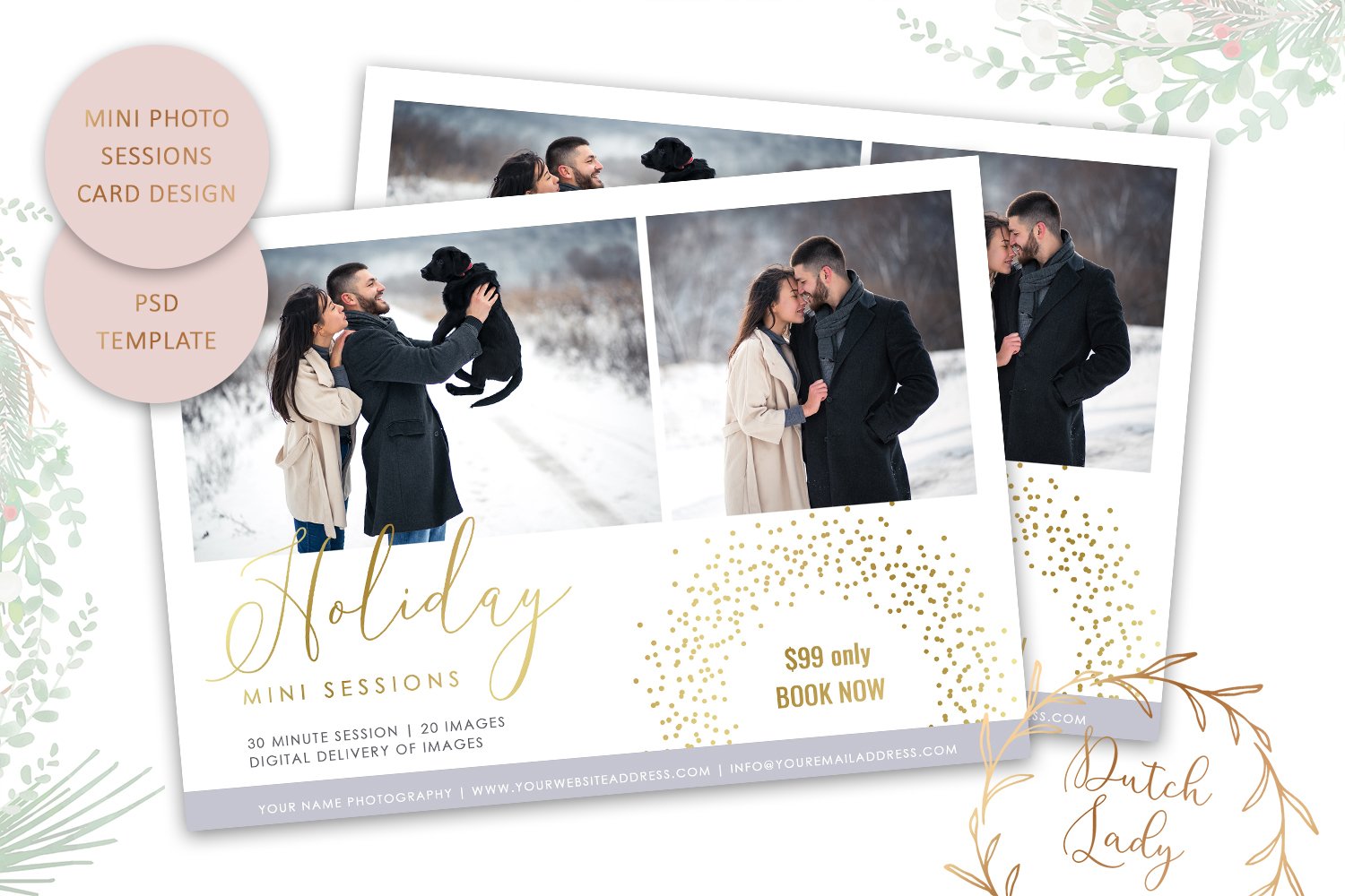 PSD Photo Mini Session Card Template - Design #9 (156189 ...