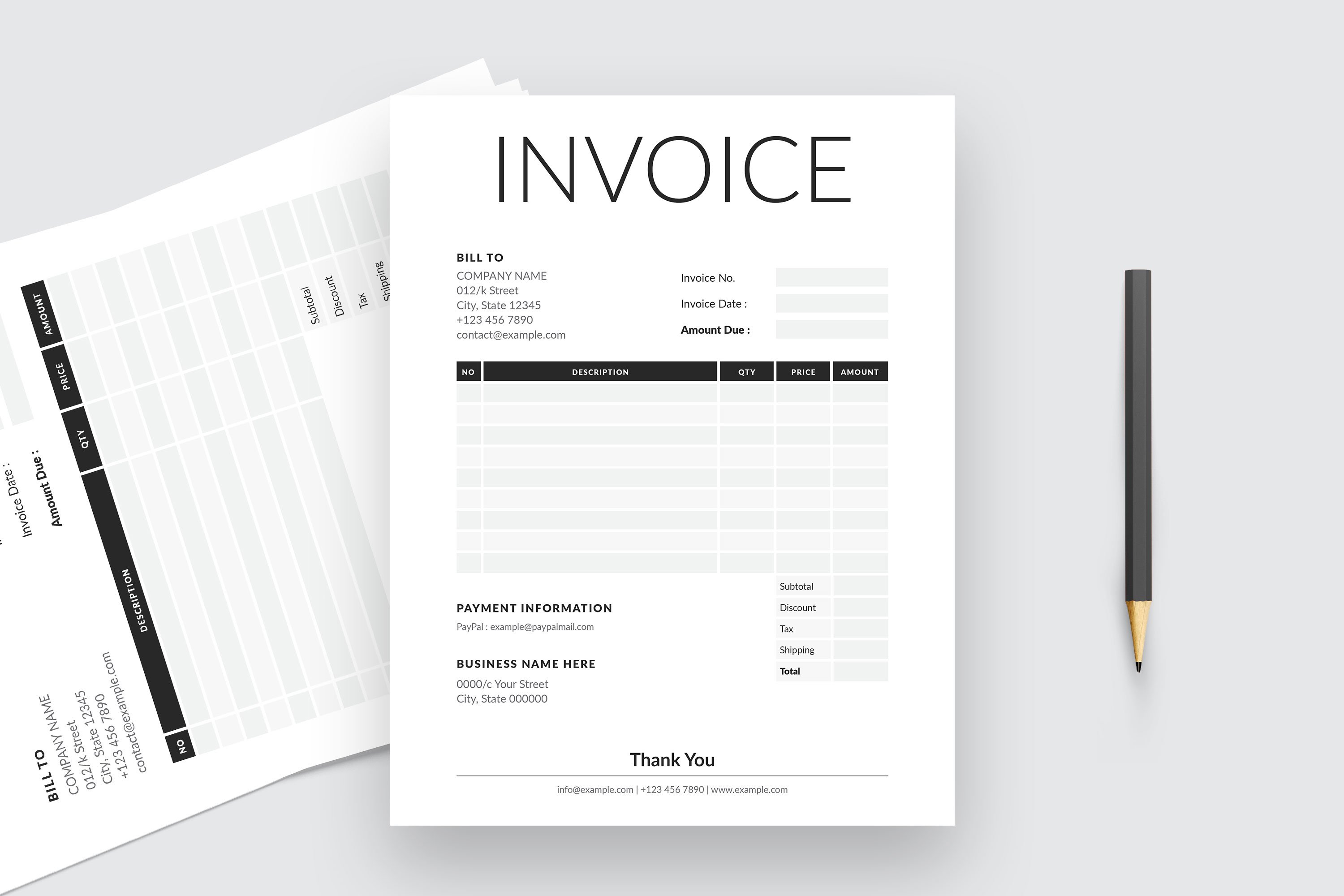 Invoice Template (354443) | Branding | Design Bundles