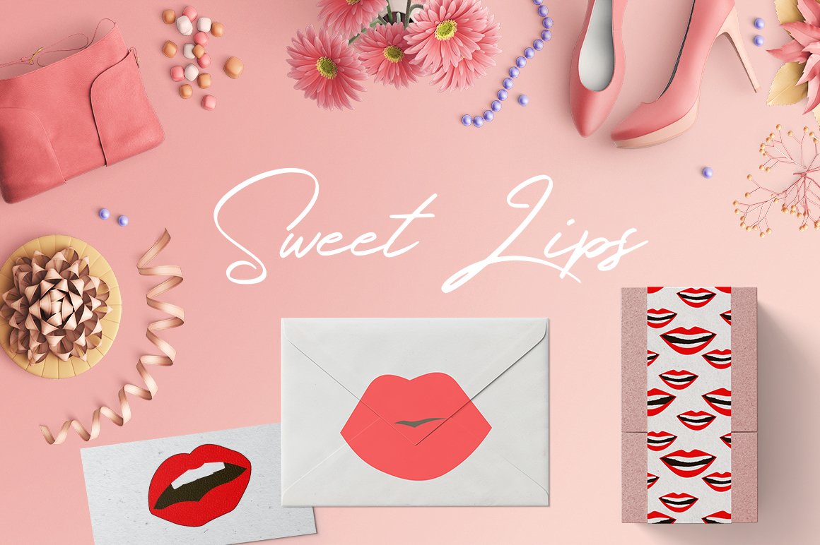 Sweet Lips silhouette icon