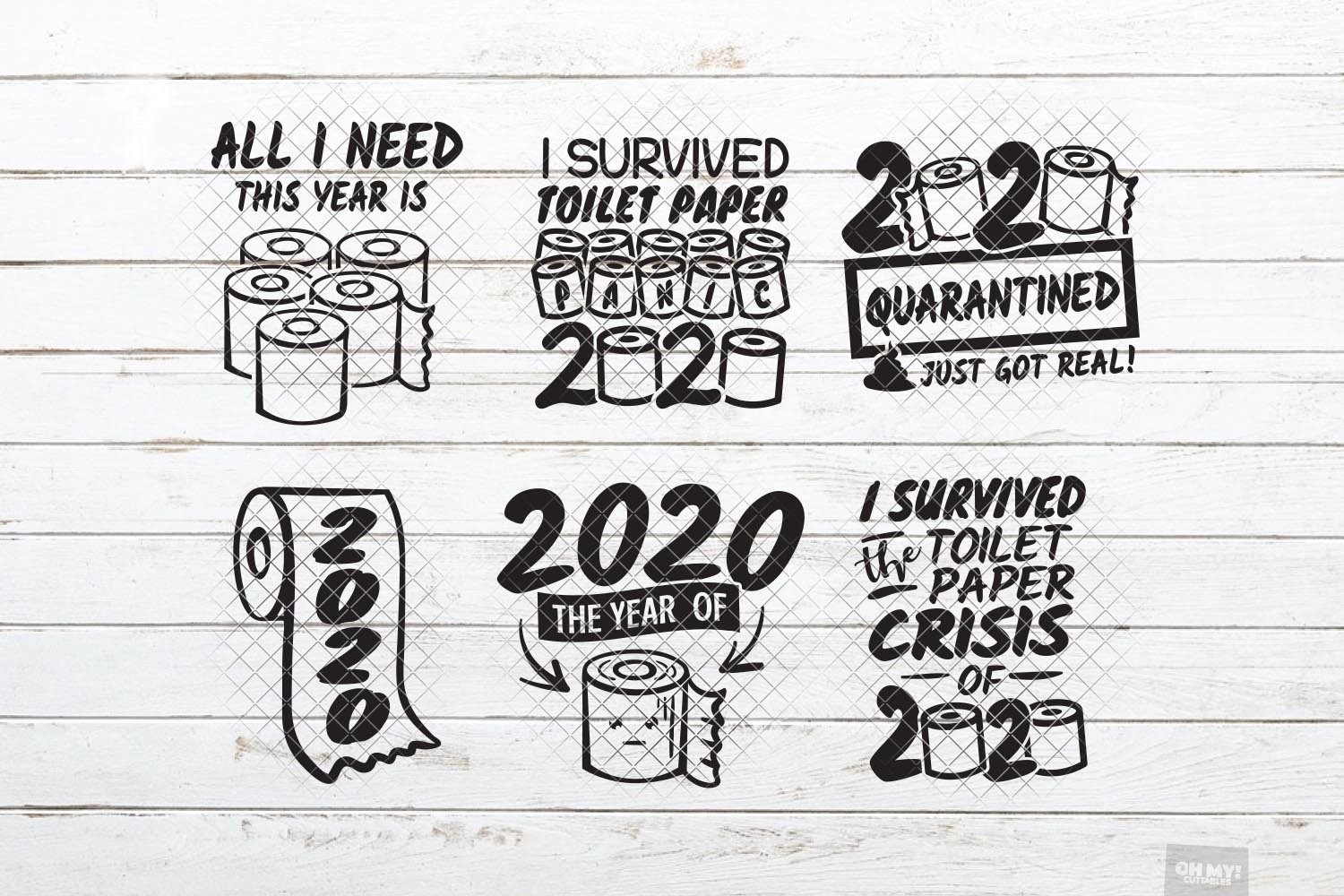 2020 Toilet Paper SVG Survivor Quarantined DXF/PNG/EPS/JPG (559712 ...