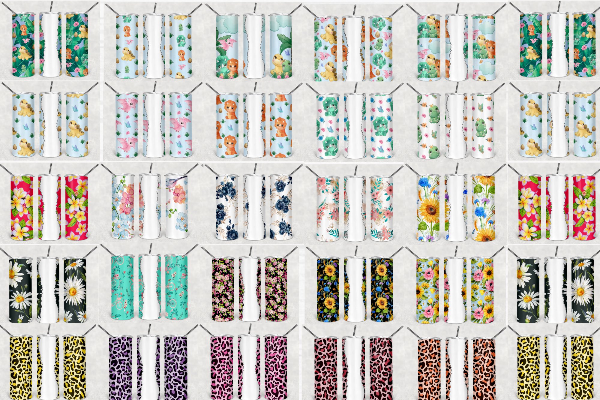 20oz STRAIGHT Skinny Tumbler Sublimation files 200 high res (1111187 ...