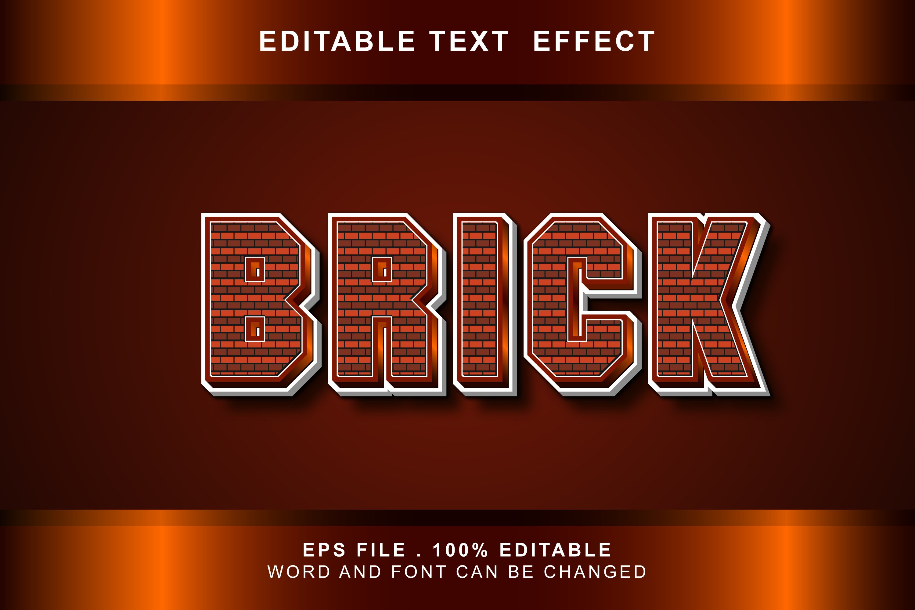 brick text effect editable (1212057) | Illustrator Plugins | Design Bundles