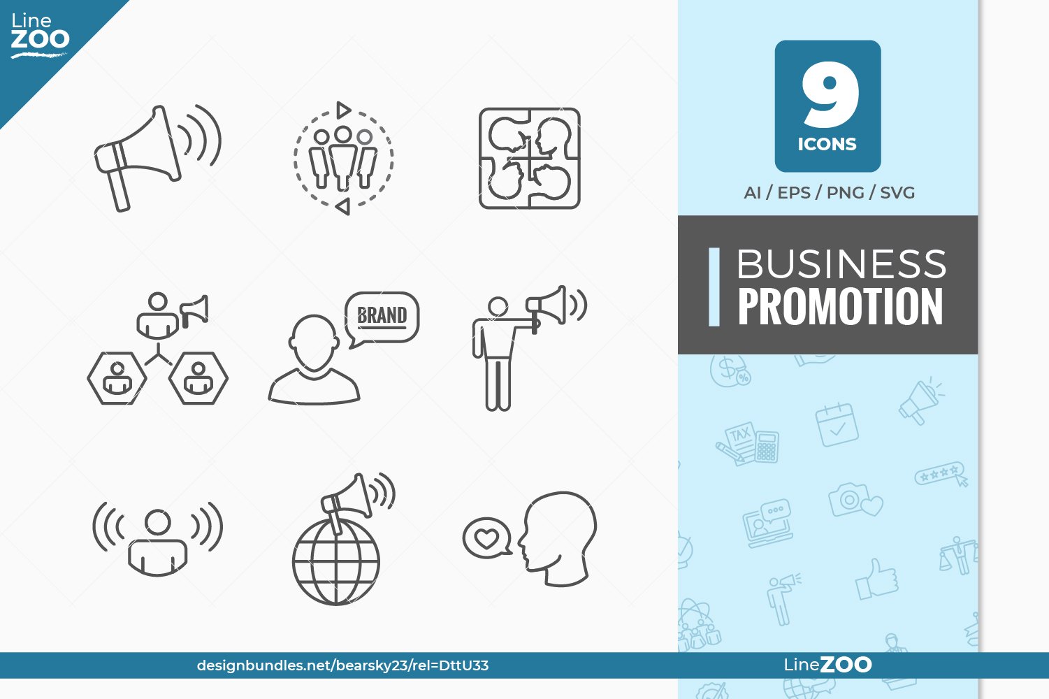 Business Promotion and Social Media Icon Set with Thumbs Up (313095 ...