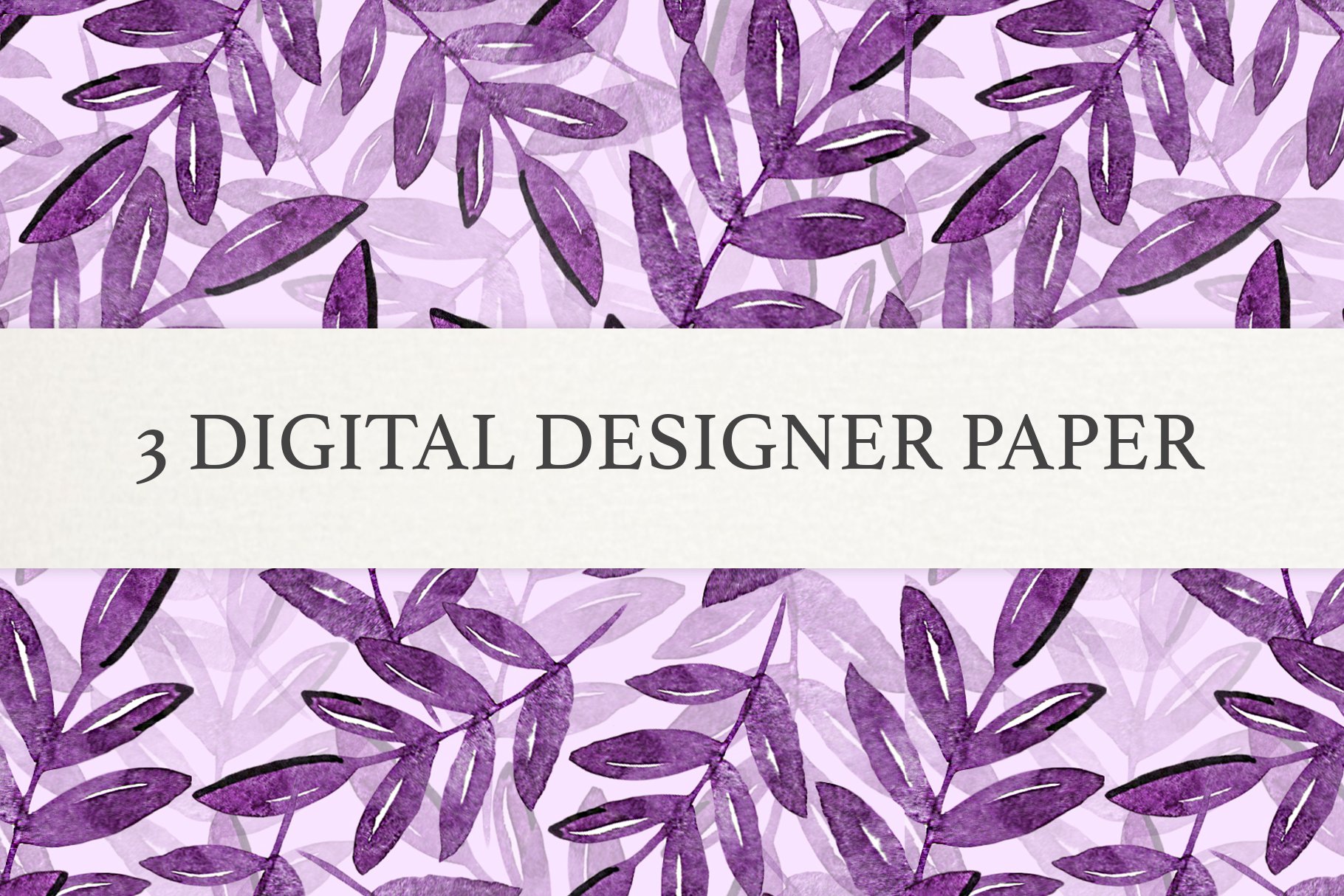 Watercolor Leaf Digital Scrapbook Paper, Seamless Patterns (718806 ...