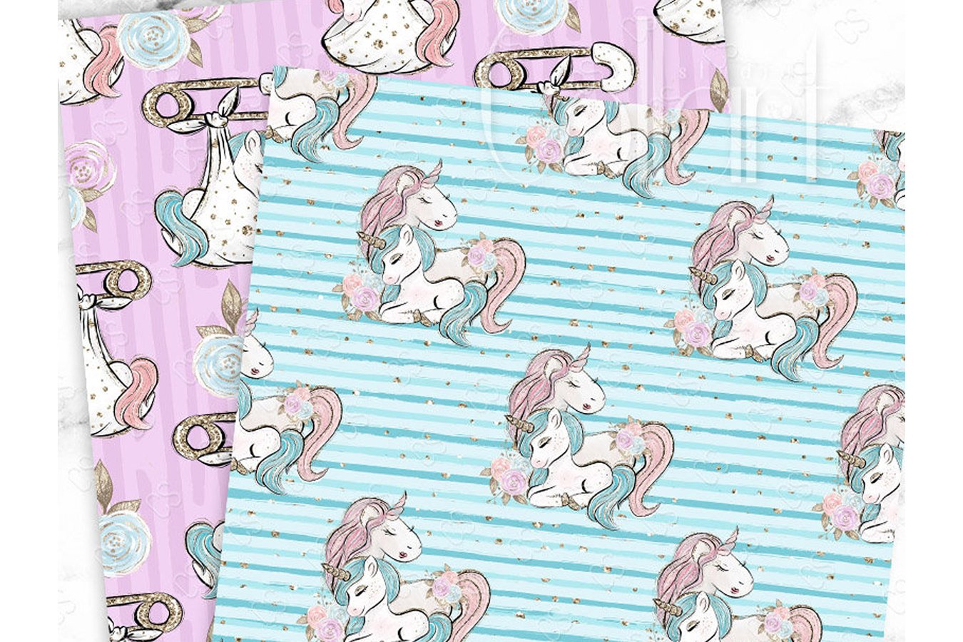 Unicorn Digital Paper, Unicorn Backdrop, Seamless Papers (782293 ...
