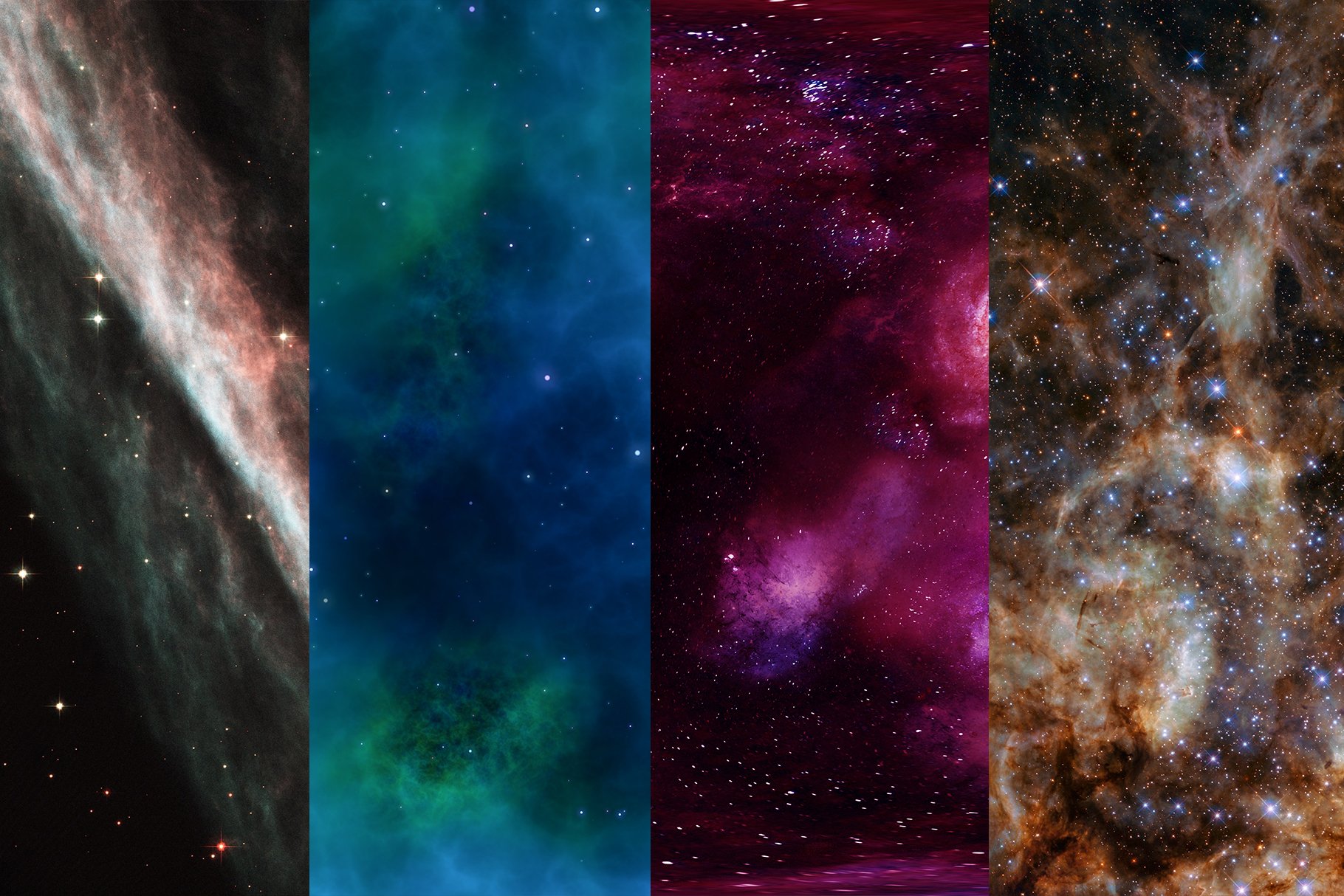 Space Digital Papers, Galaxy, Nebula Backgrounds (555495) | Backgrounds ...