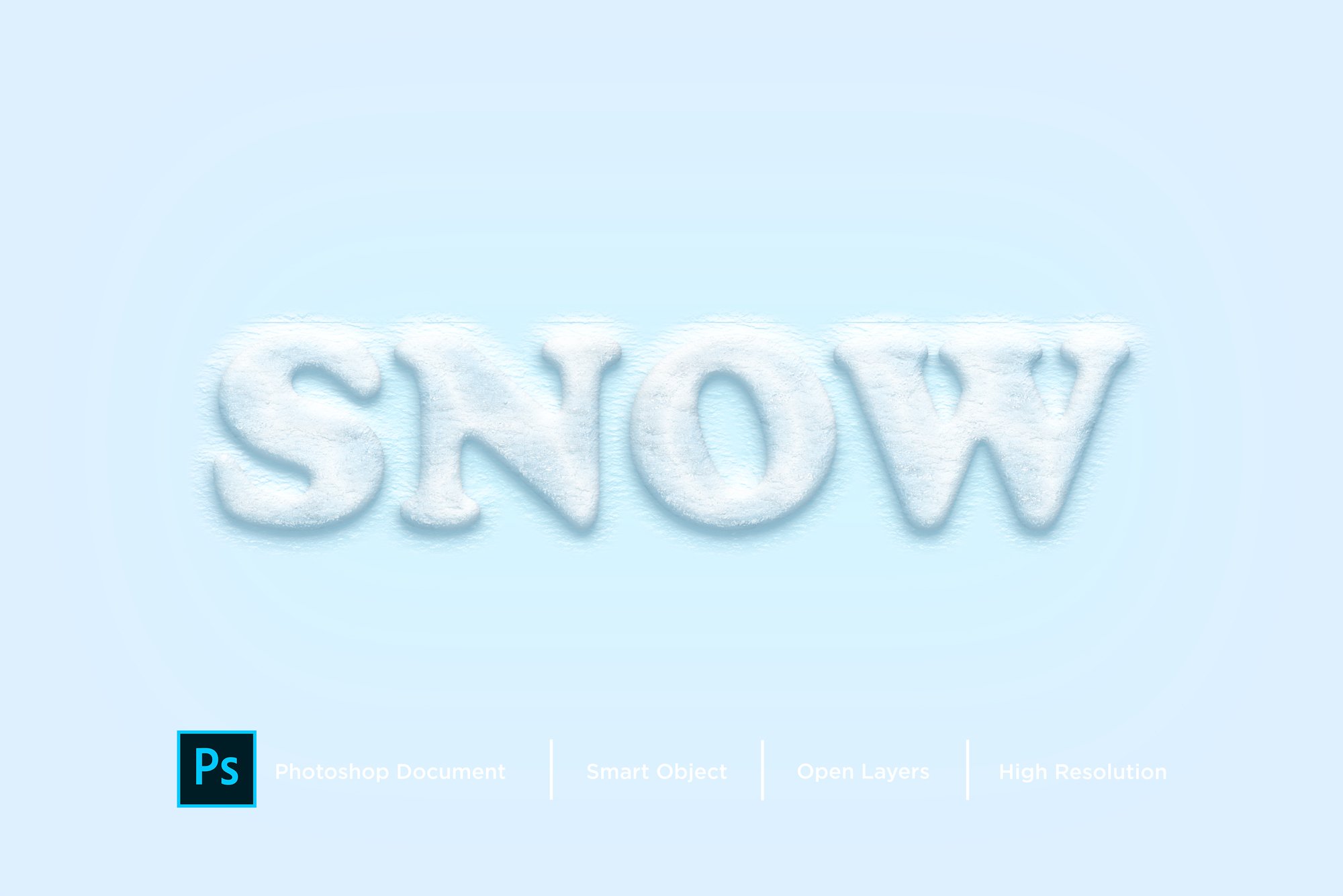 Snow Text Effect Design Photoshop Layer Style Effect (1029187) | Layer ...