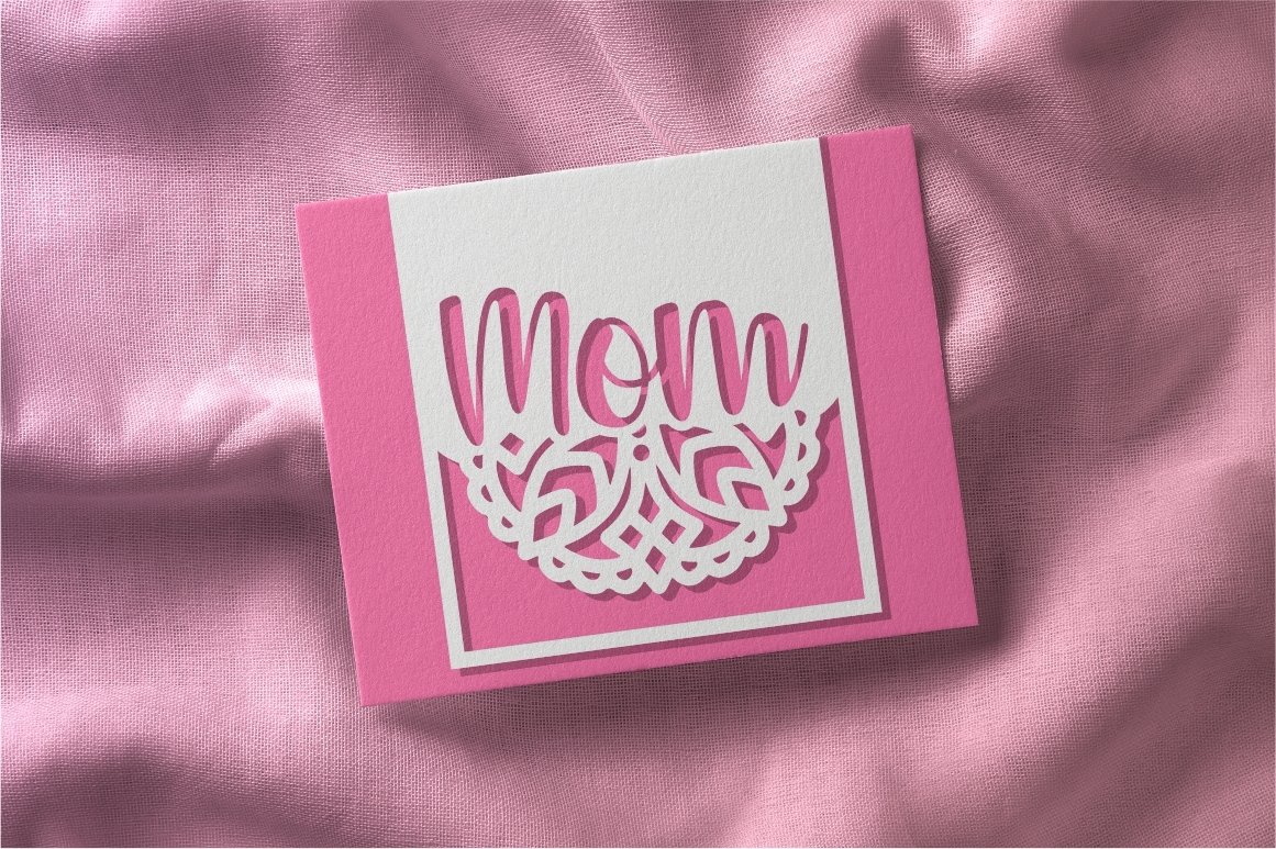Mom Papercut Template SVG