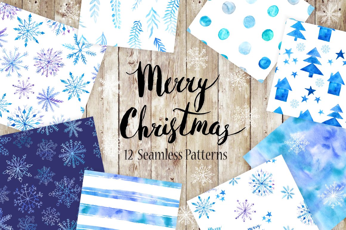 Watercolor Christmas BUNDLE (43252) | Illustrations | Design Bundles