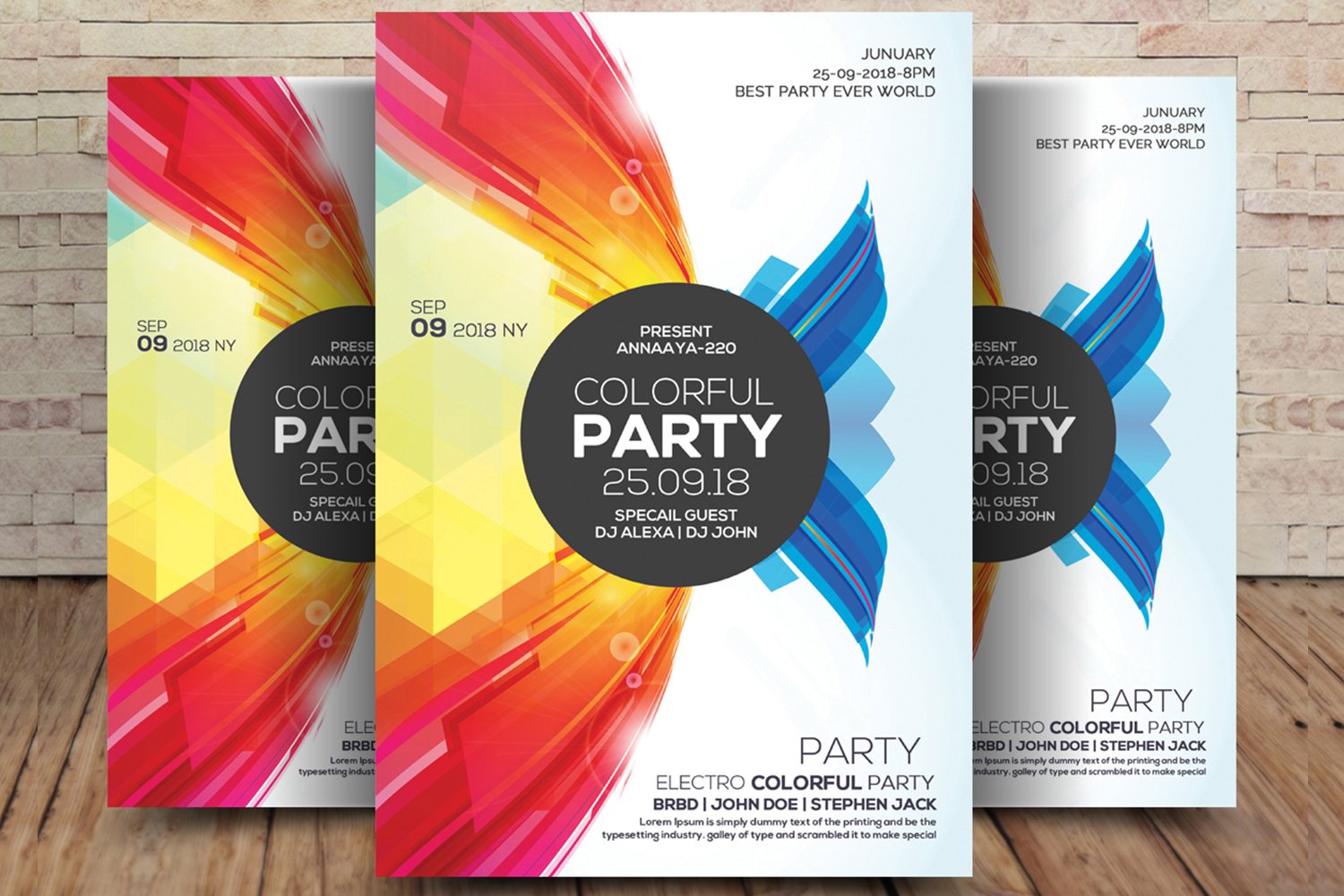 Colorful Party Flyer (544773) | Flyers | Design Bundles