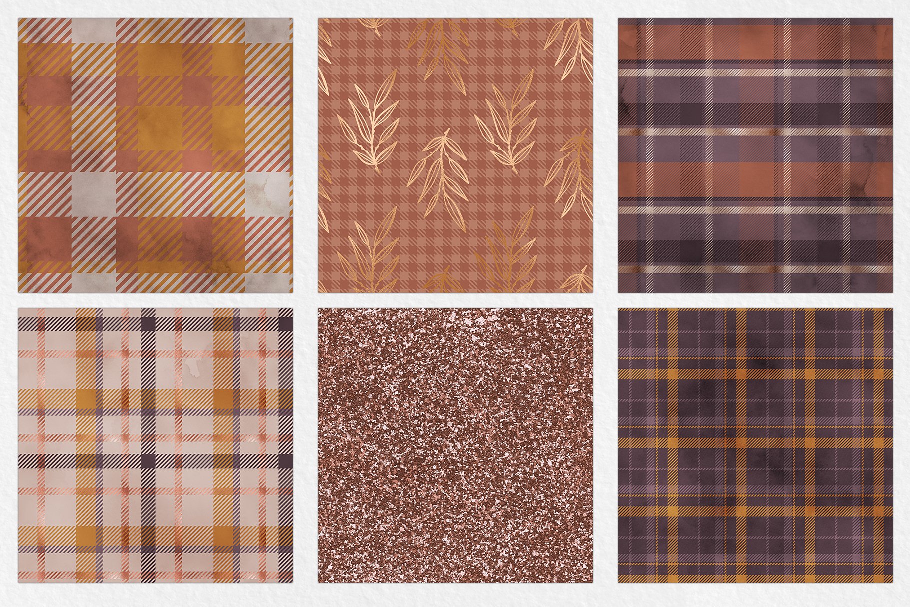 Fall Flannel Digital Paper Pack