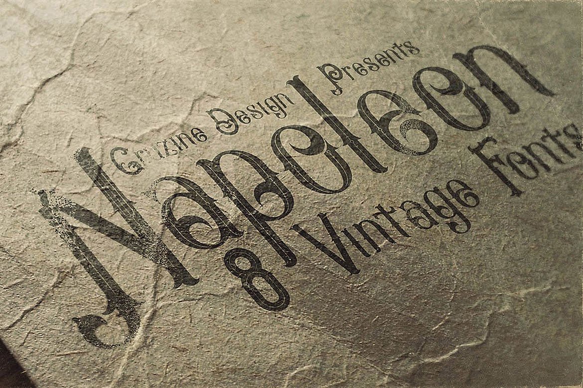 Napoleon Vintage Typeface (38595) | Display | Font Bundles