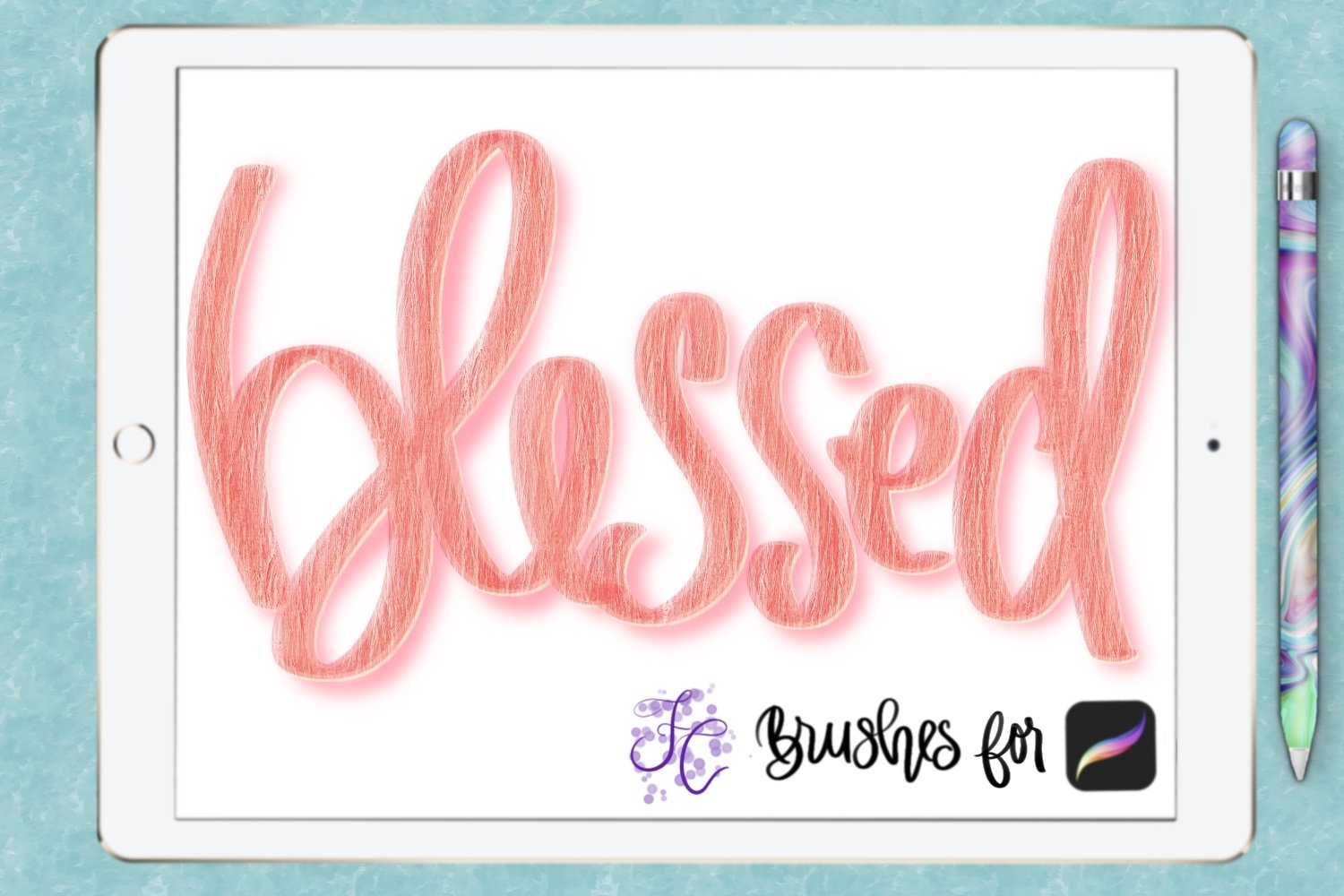 FC-mono-oval-bevel-wood grain set for PROCREATE (205638) | Add ons ...