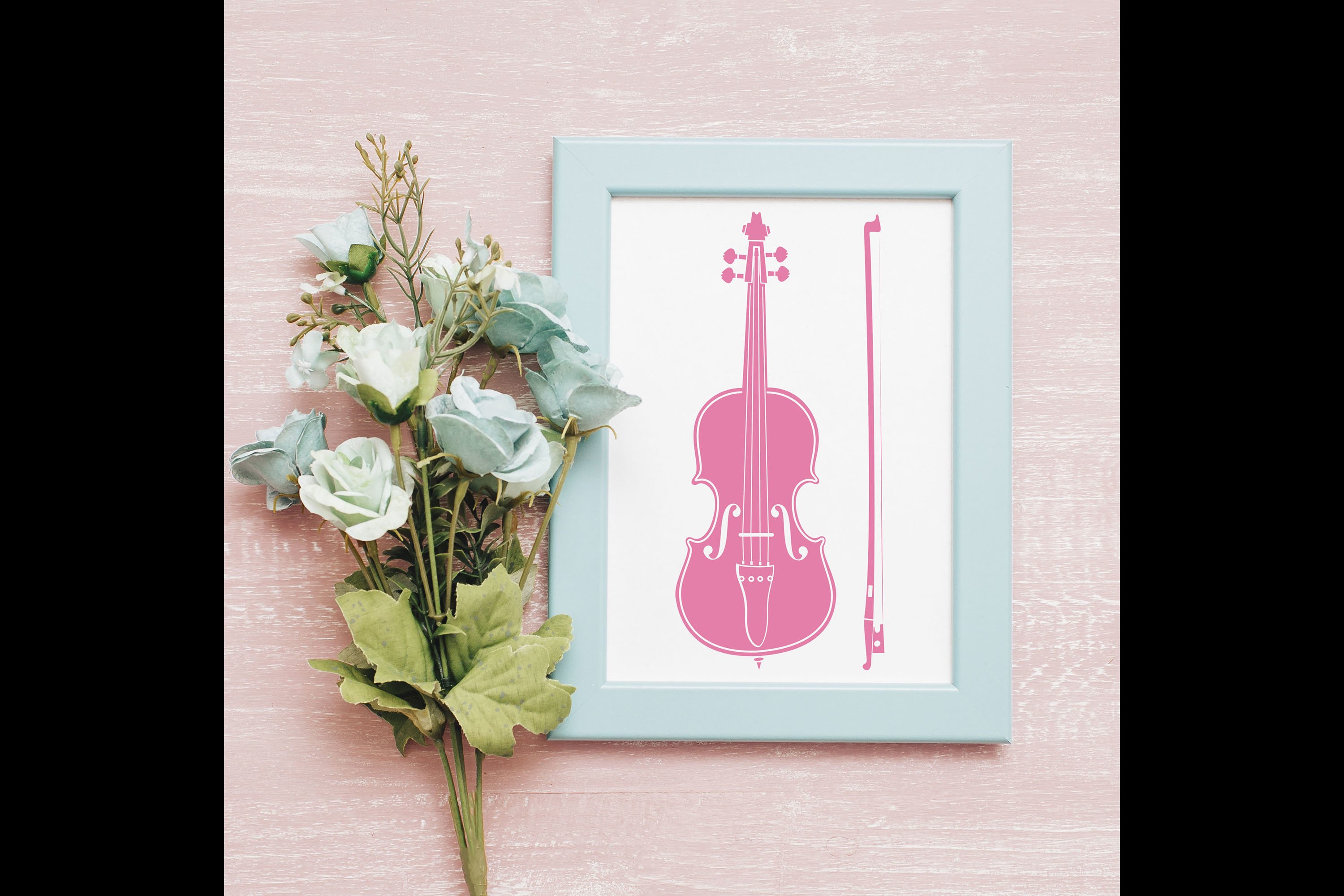 256 Solid Color Violin Instrument Printable Sticker Clip Art (220458 ...