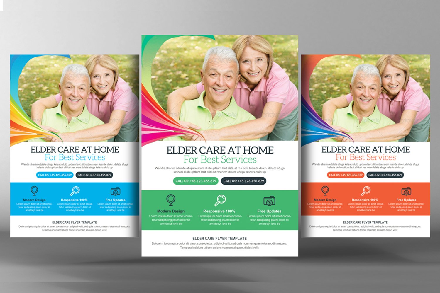 Senior Care Flyer Template (466662) | Flyers | Design Bundles