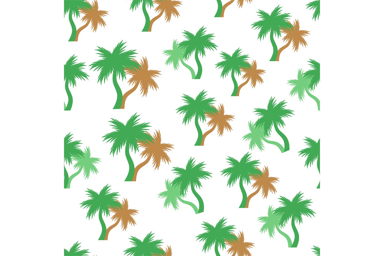 Tropical palm trees seamless pattern (780232) | Illustrations | Design ...