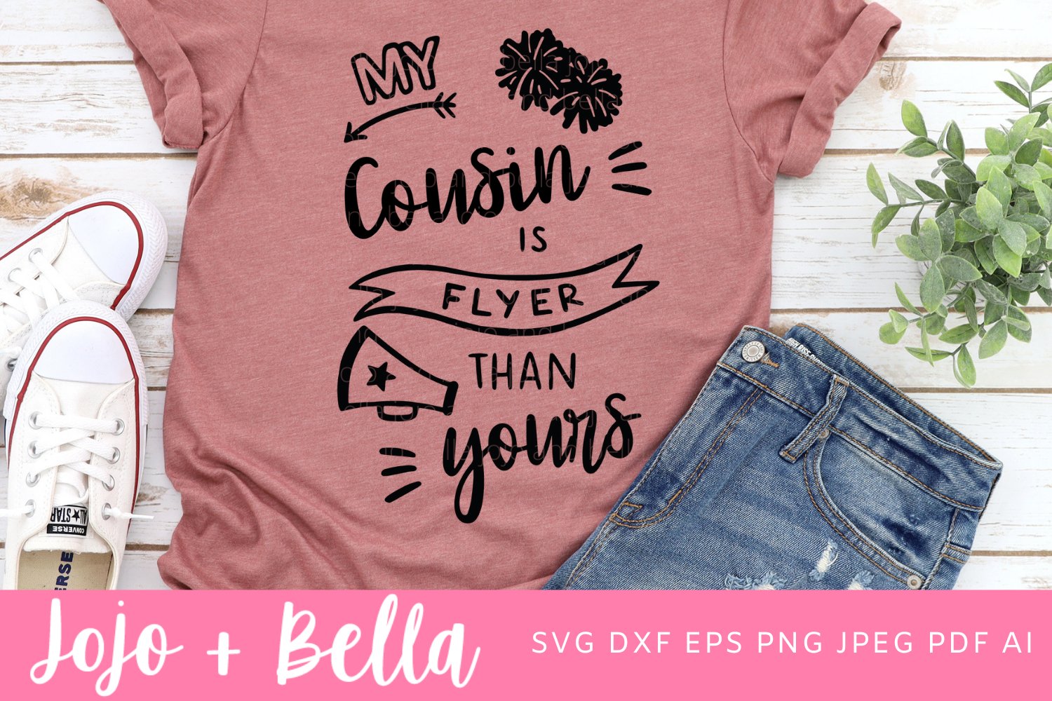 My Cousin Is Flyer Than Yours SVG - Cheer Svg (913443) | Cut Files ...