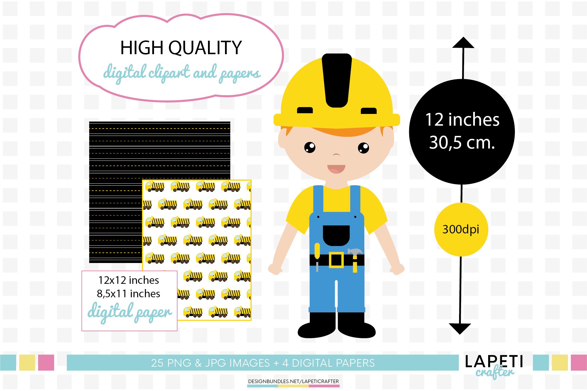 Construction clipart, construction kid party decorations (513963 ...