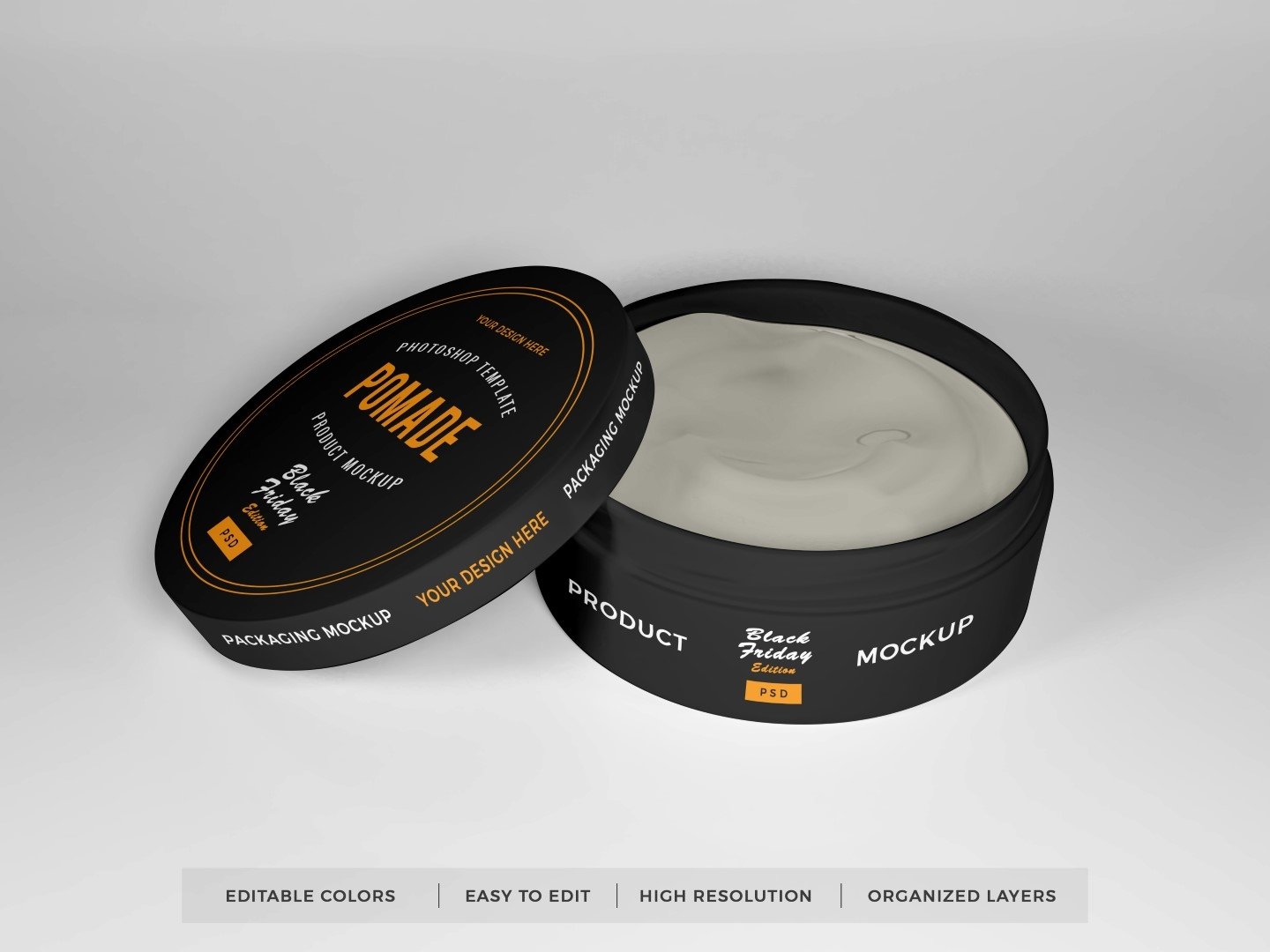 Pomade Packaging Mockup Template Bundle Vol 2 (1080611) | Scenes ...
