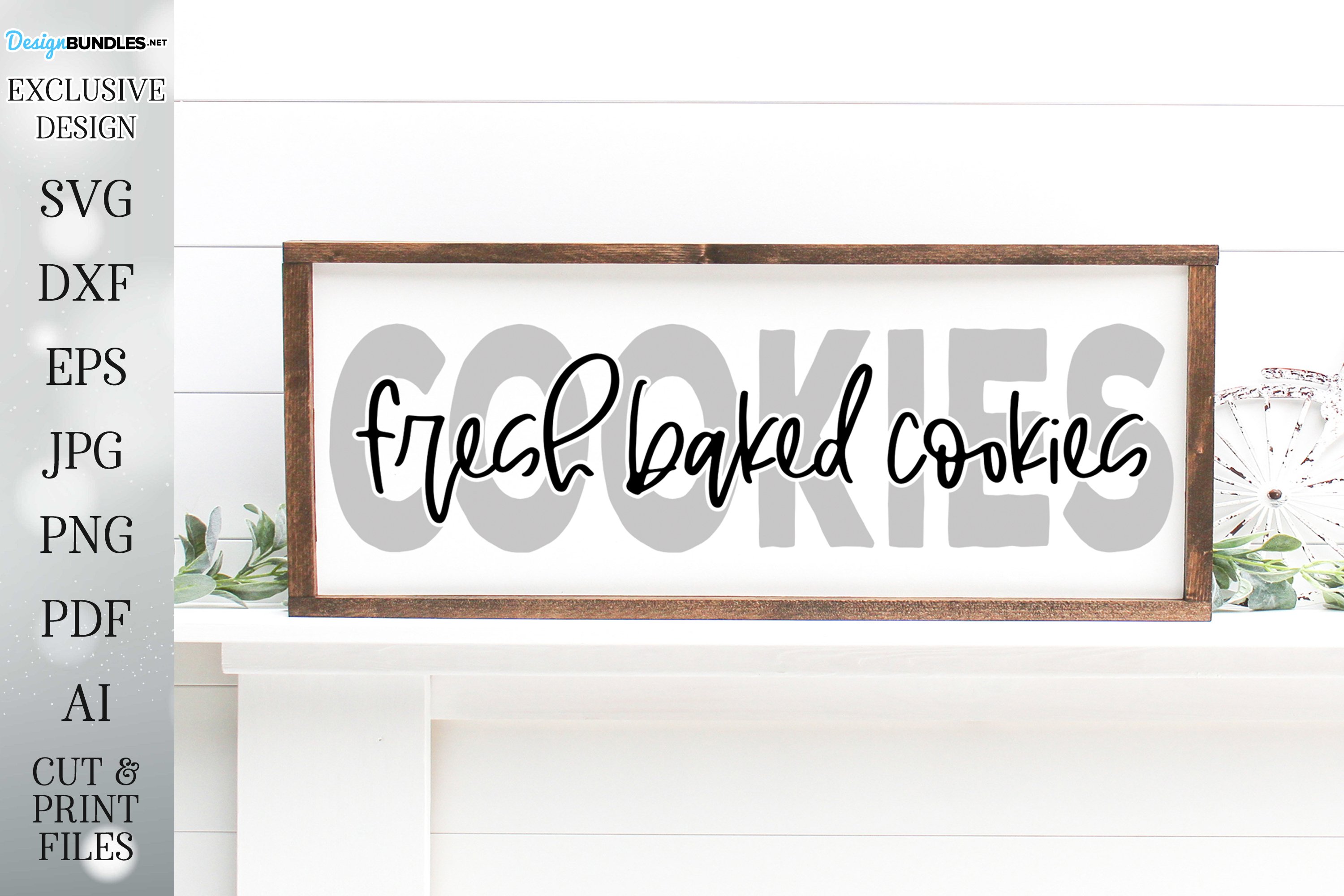 Fresh Baked Cookies - Kitchen - Sign - SVG DXF