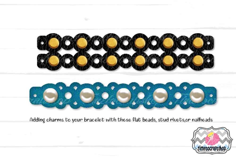 Geometric Cuff Bracelet Template, Leather Bracelet SVG (896309) | Cut ...