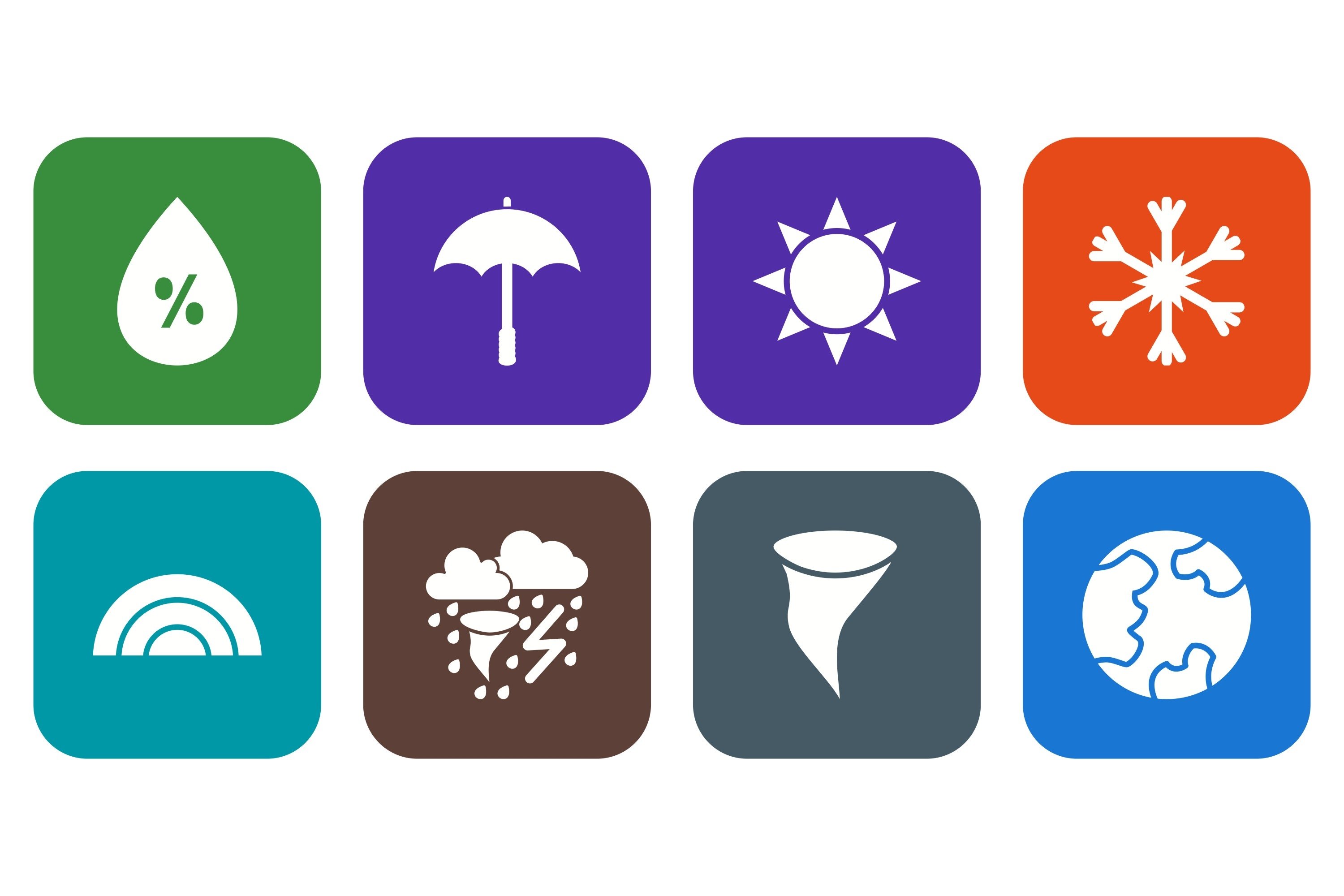 Set Of Weather And Season Icons (509849) | Icons | Design Bundles