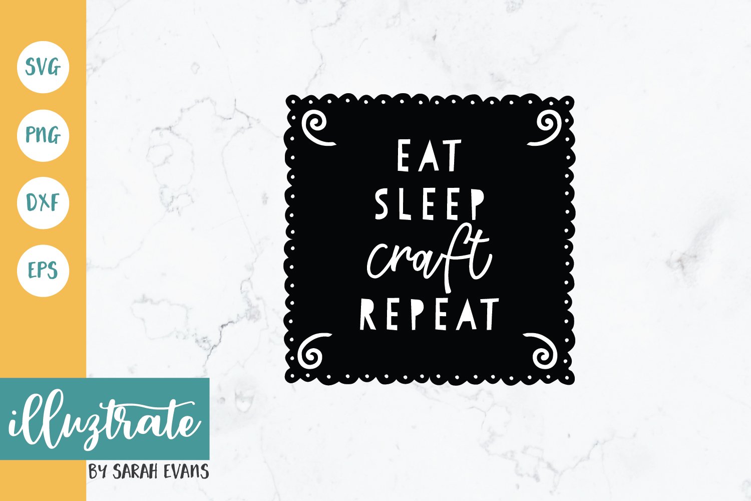 Eat Sleep Craft Repeat SVG Cut File (106781) | SVGs | Design Bundles