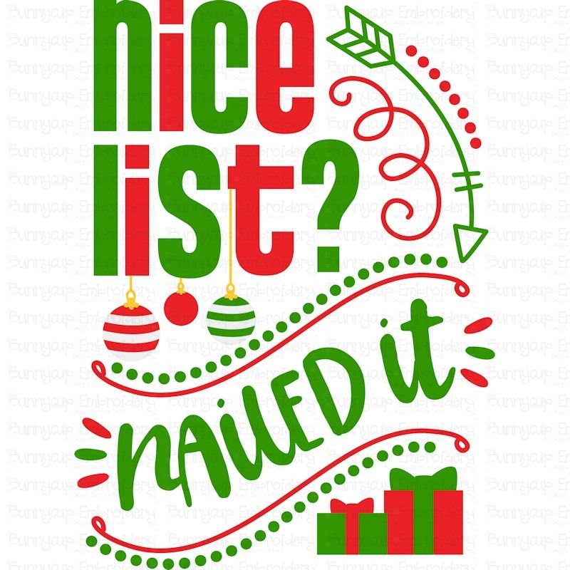 Nice List? Nailed It - SVG, Clipart, Printable (406834) | Cut Files ...