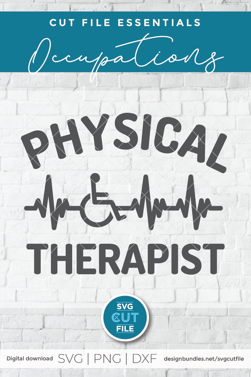 Physical therapist svg, physical therapy svg, ekg svg dxf (412587 ...