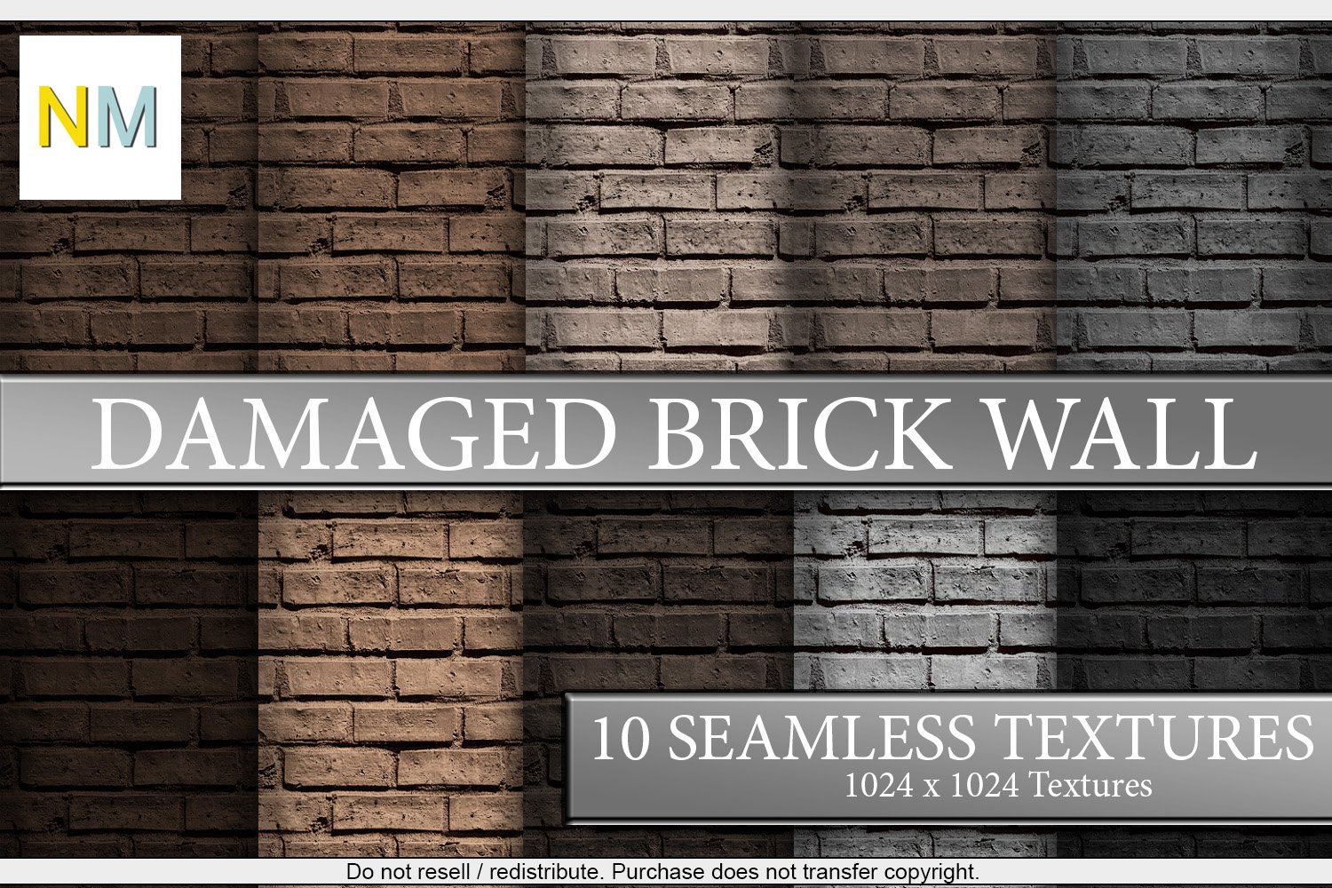 Broken Brick Wall Texture Seamless