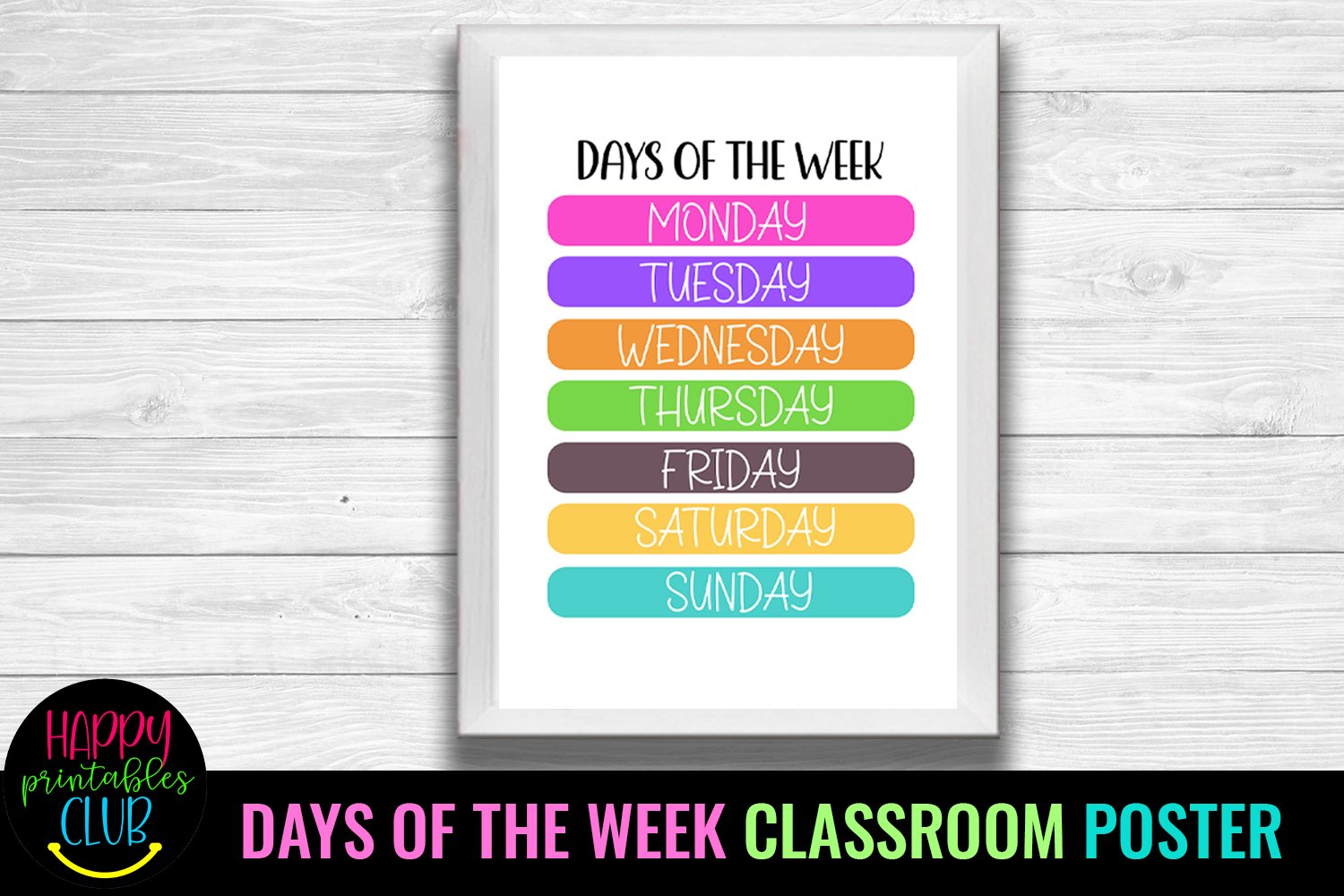 Days Of The Week Poster Printable